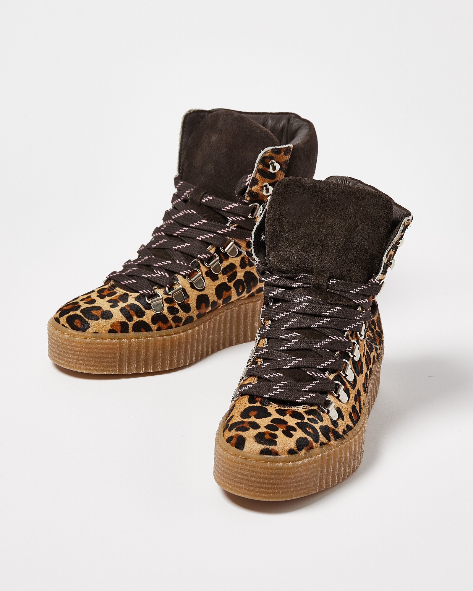 leopard walking boots