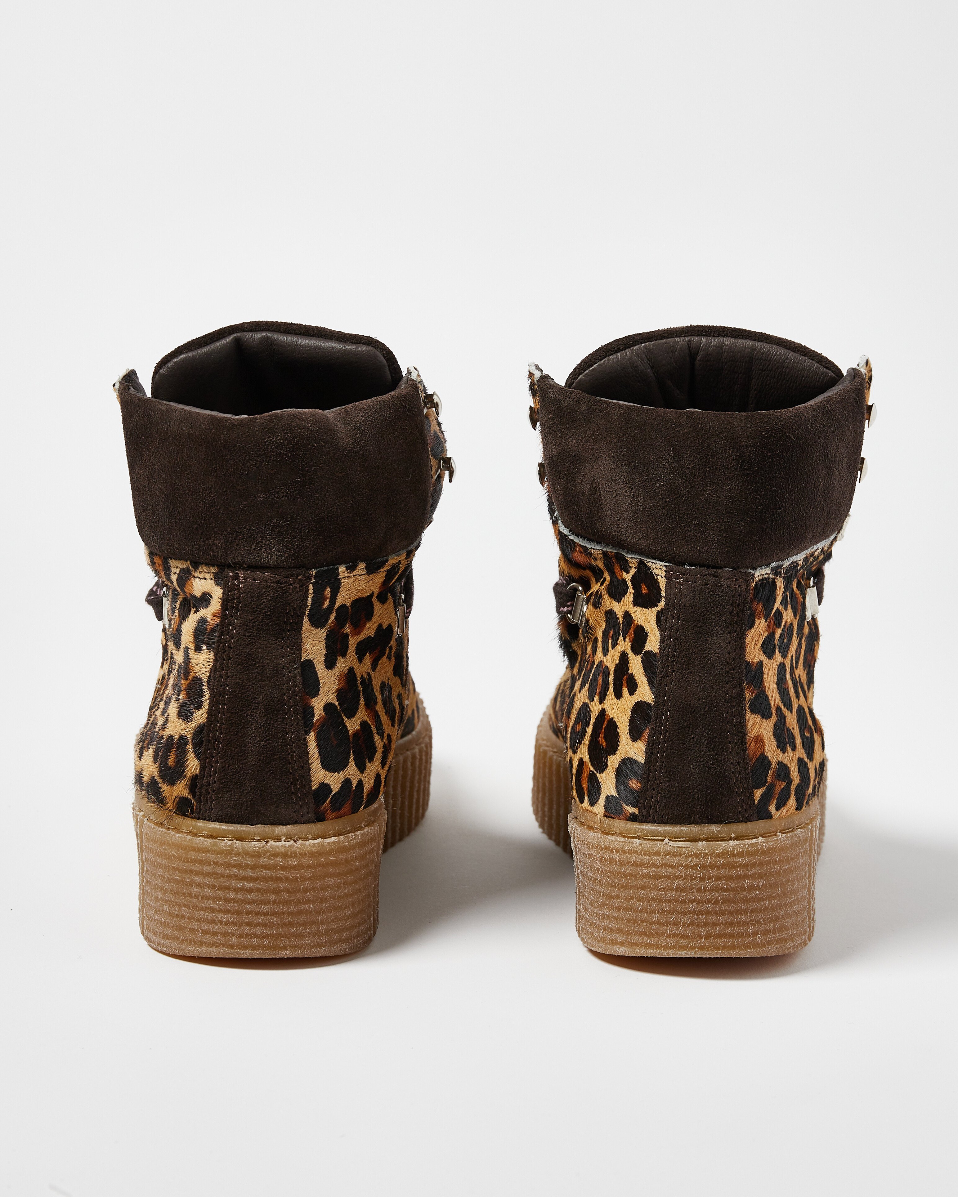 leopard walking boots