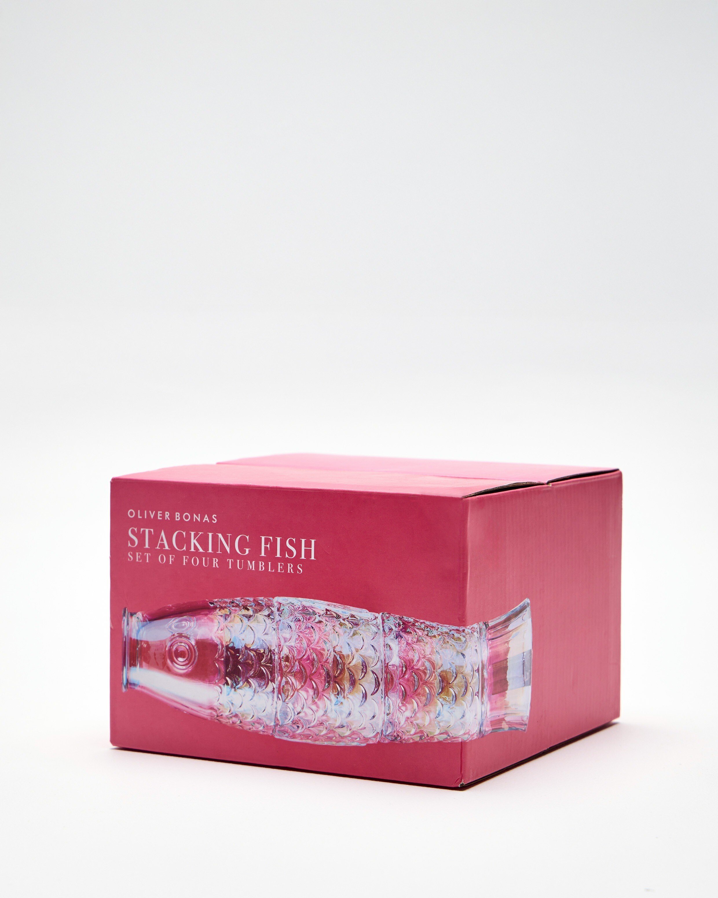 iridescent fish stackable tumblers