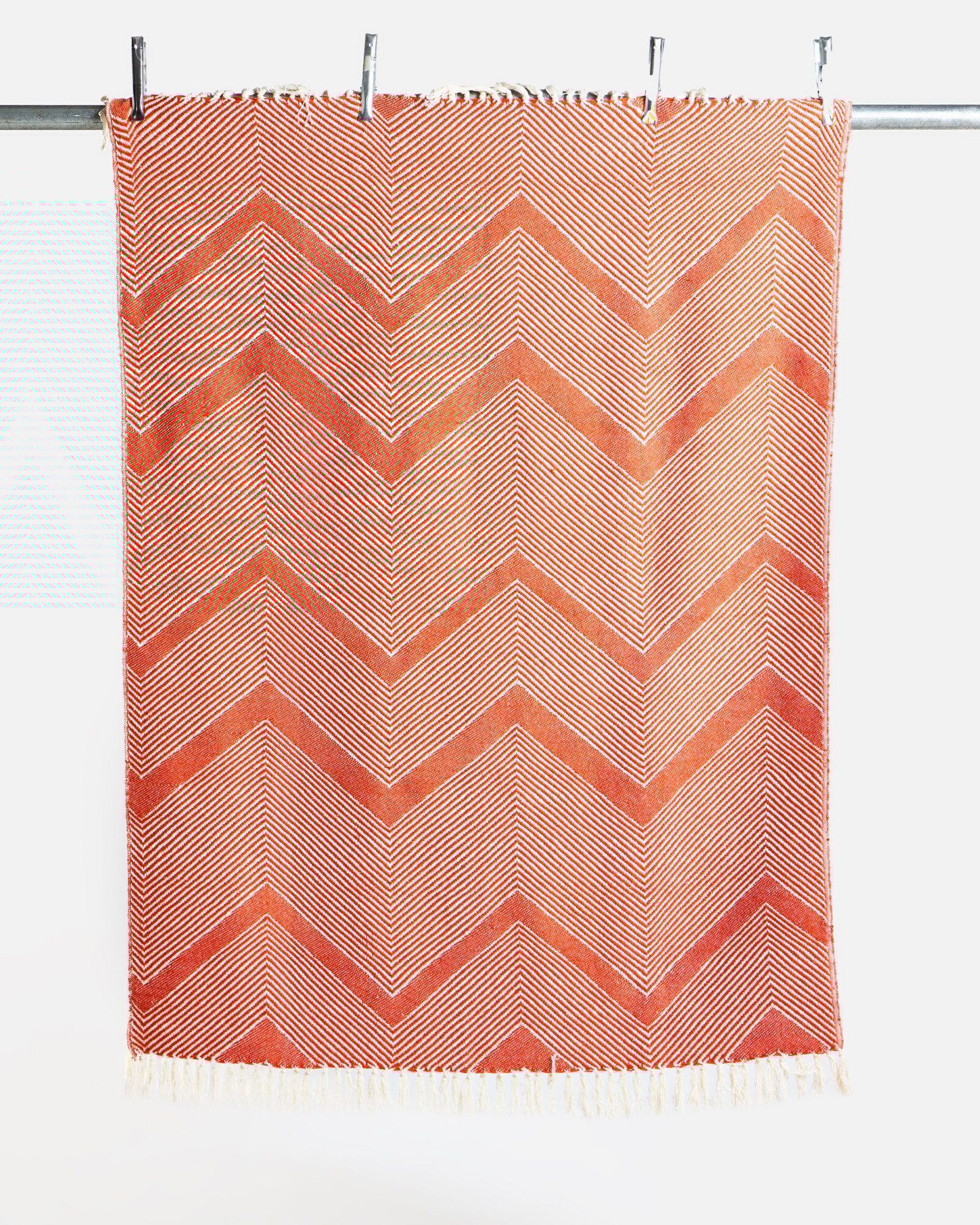 orange chevron throw