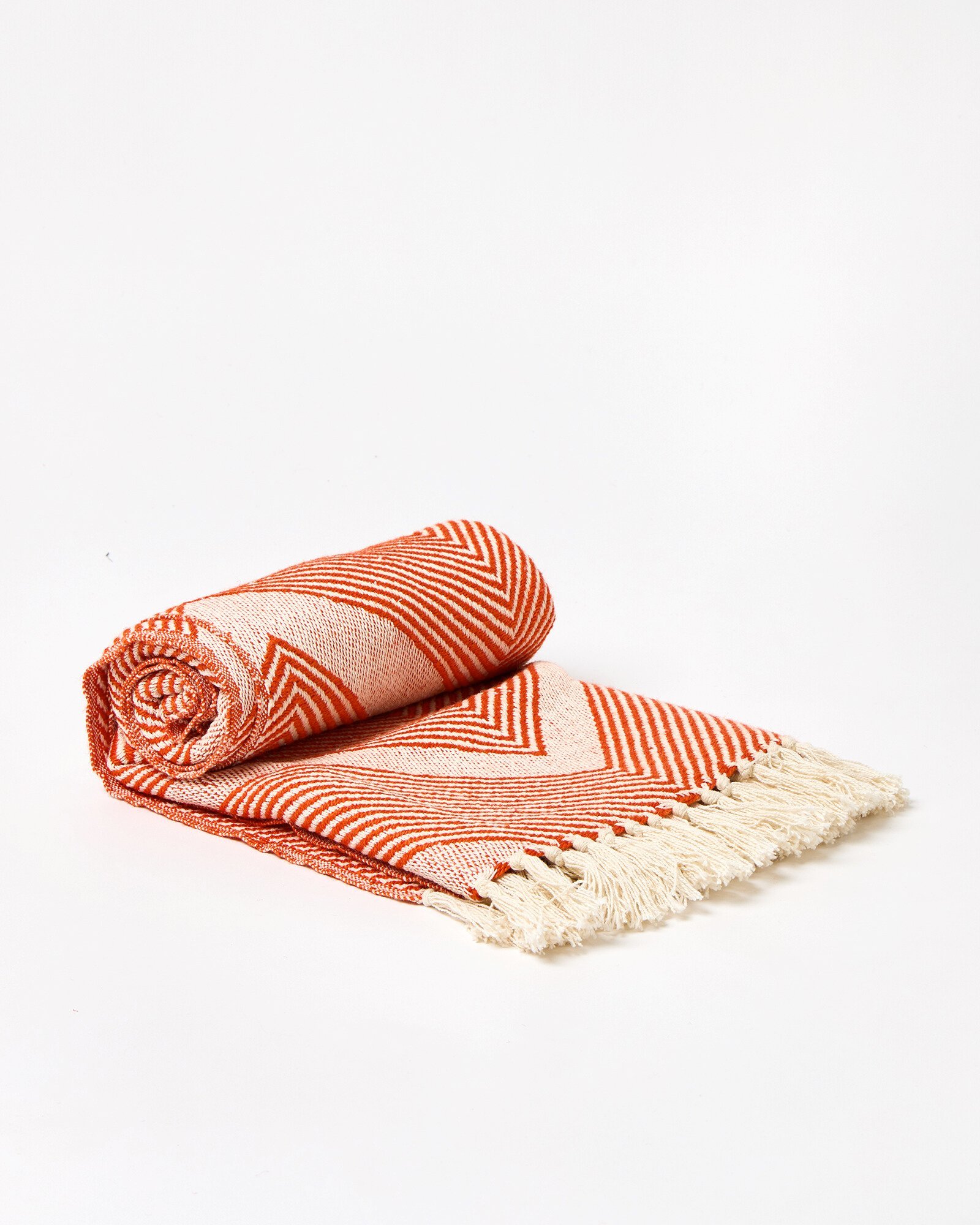 orange chevron throw