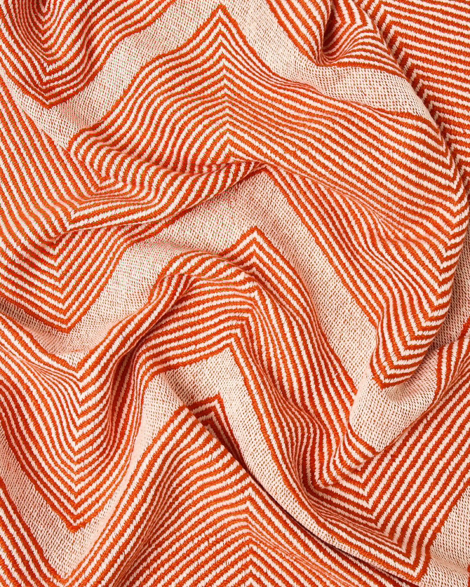 orange chevron throw