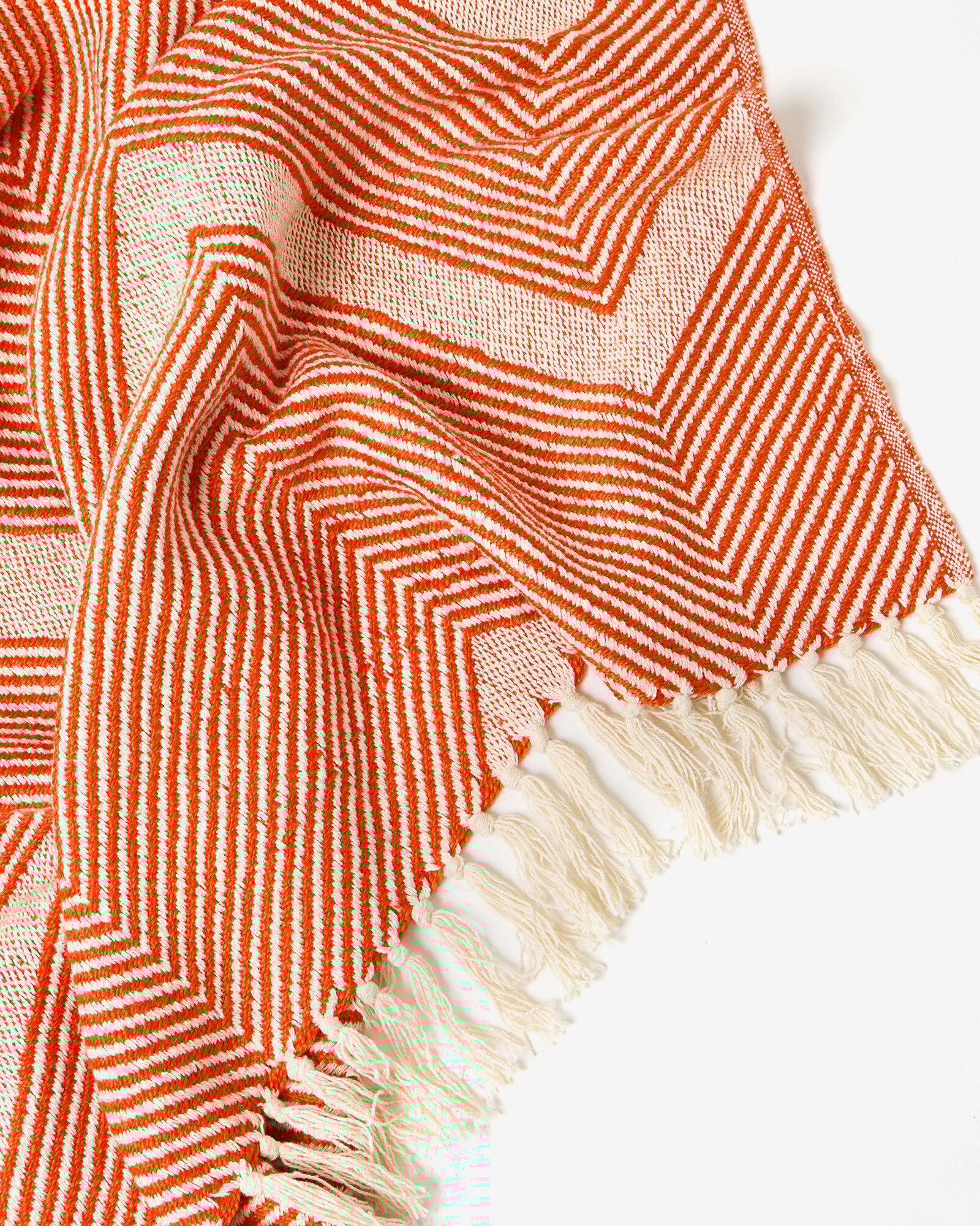 orange chevron throw
