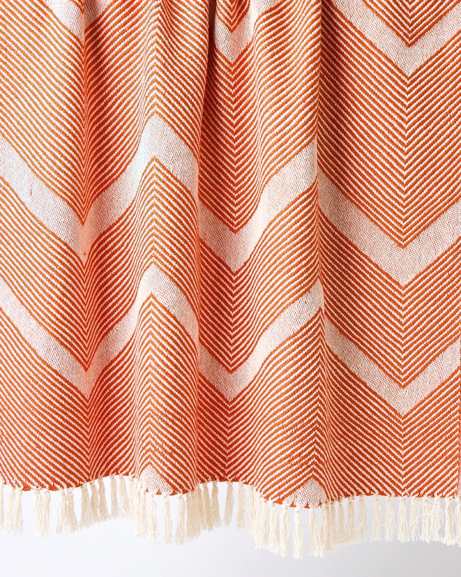 orange chevron throw