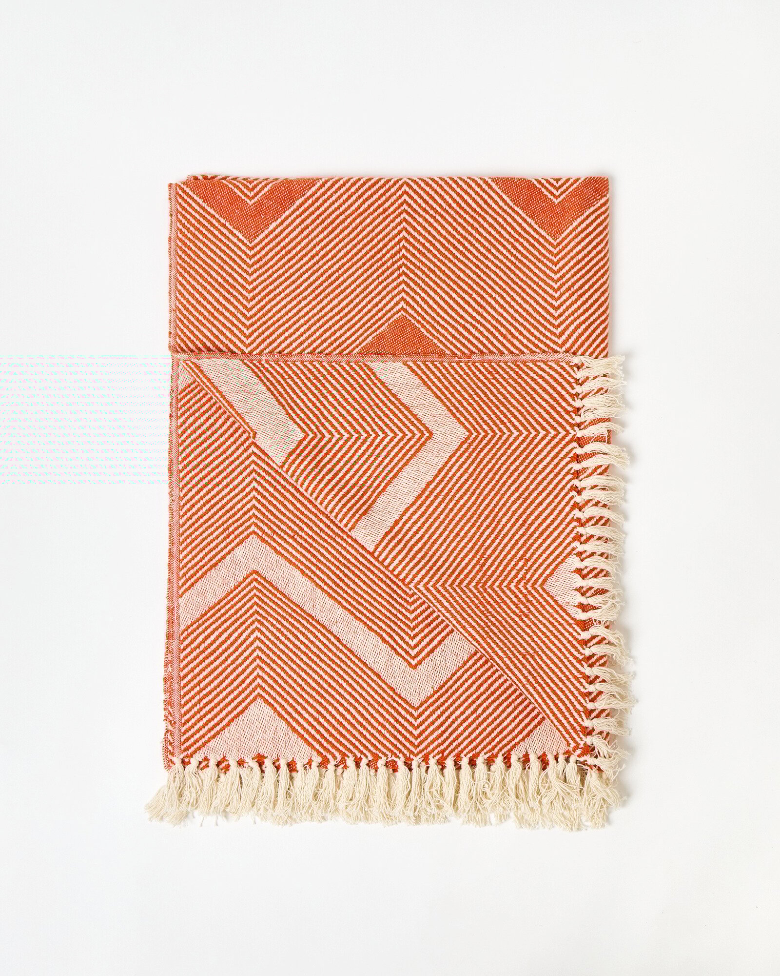orange chevron throw