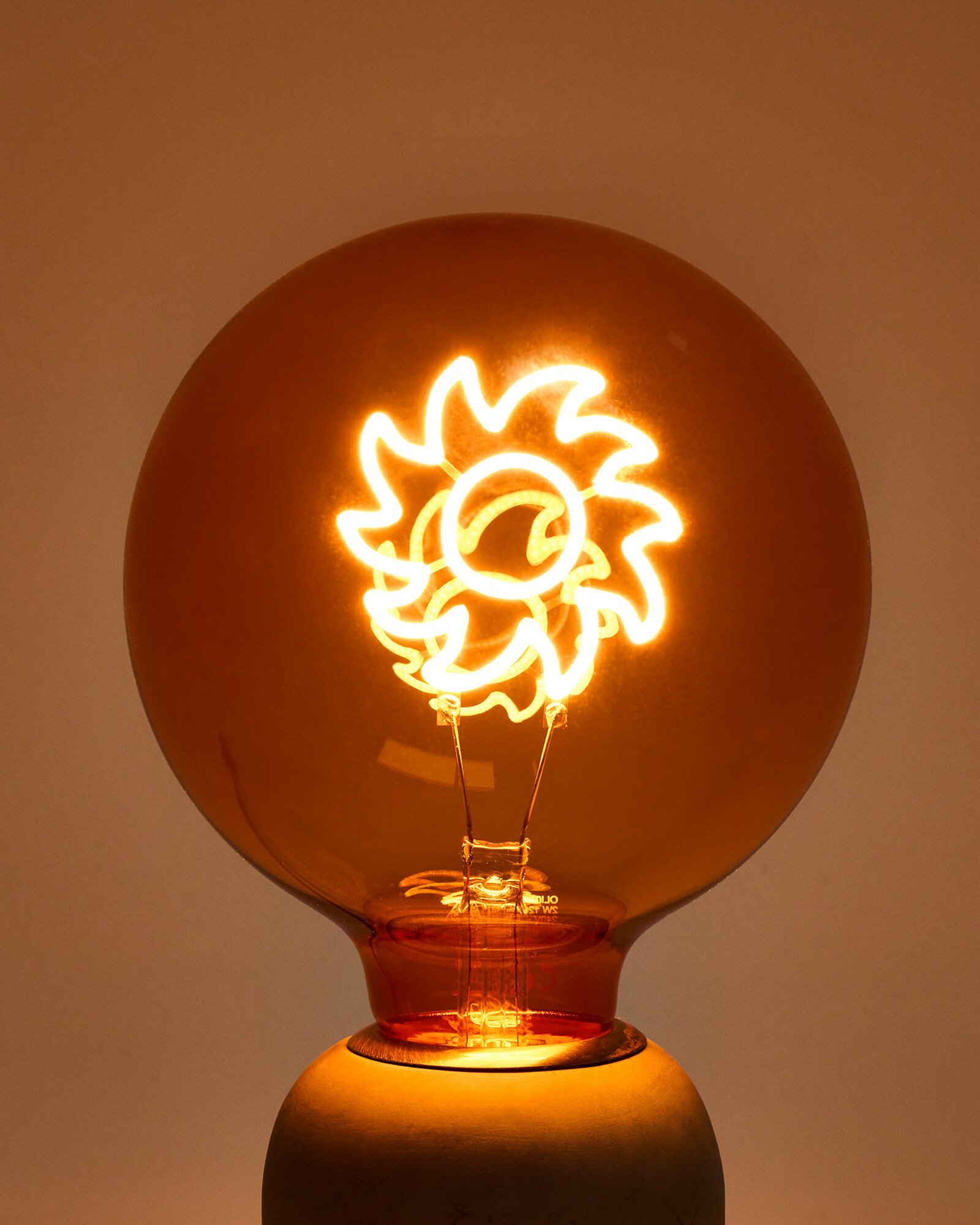orange light bulb