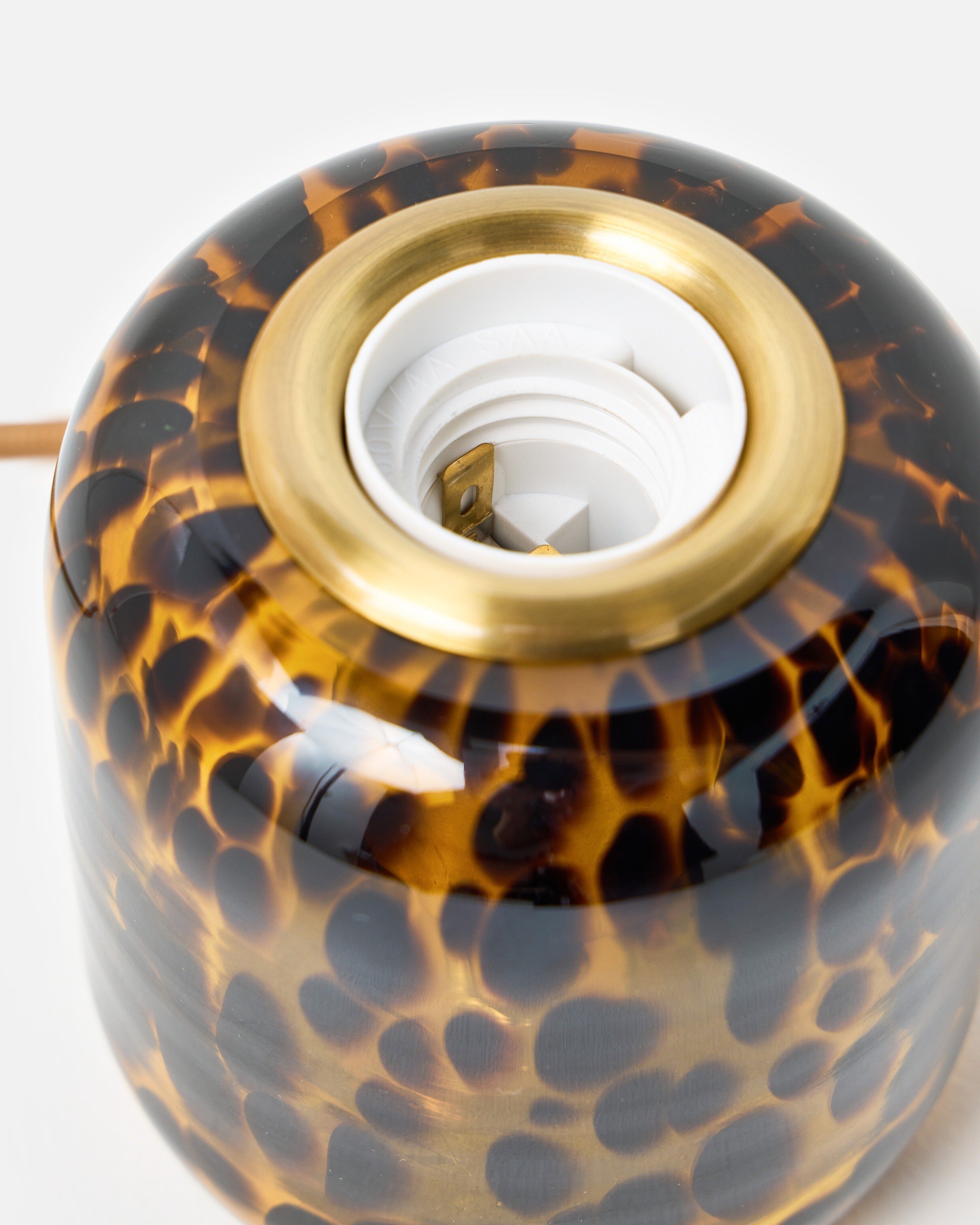tortoise shell print lamp