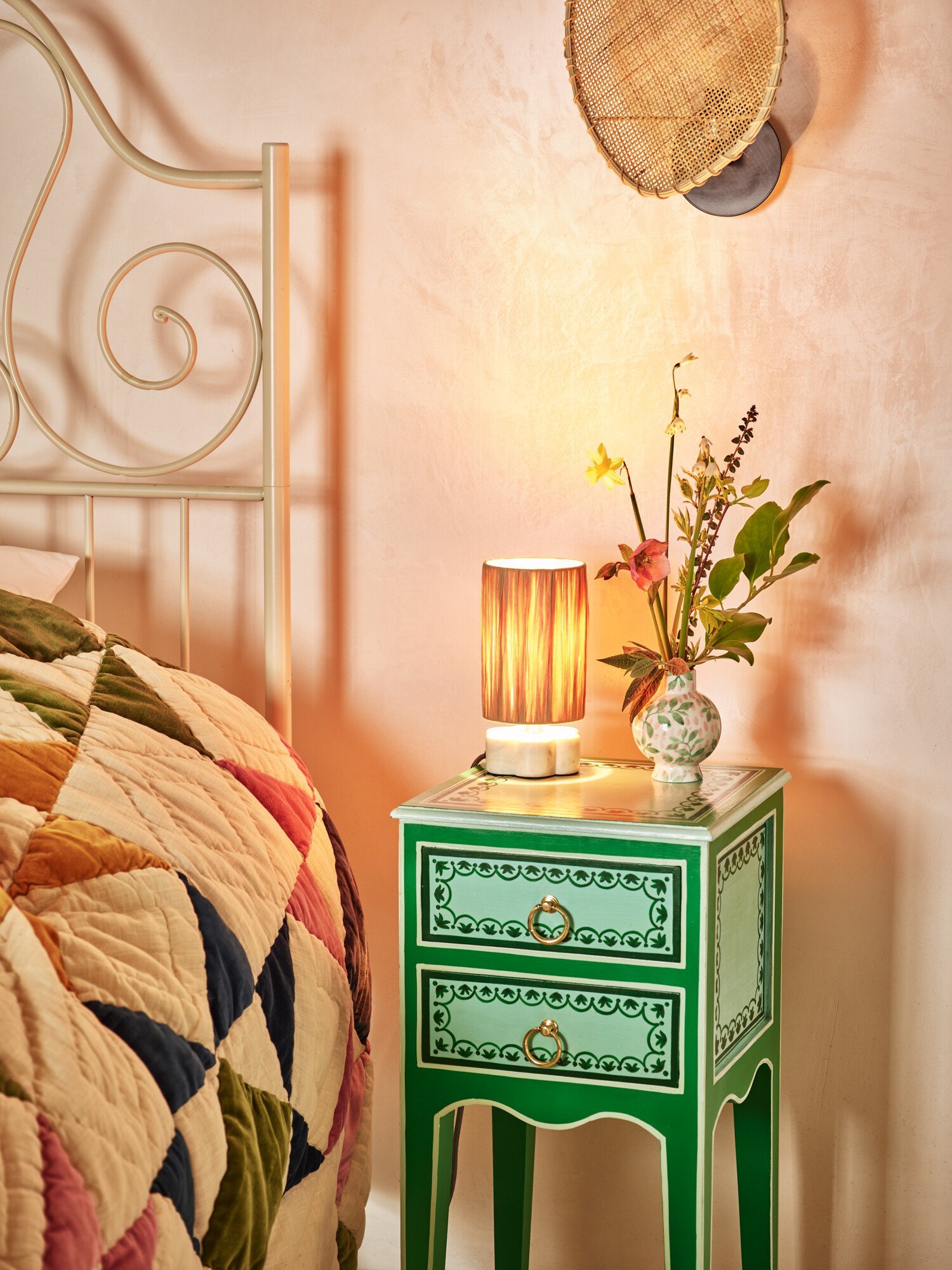 hippie bedside table