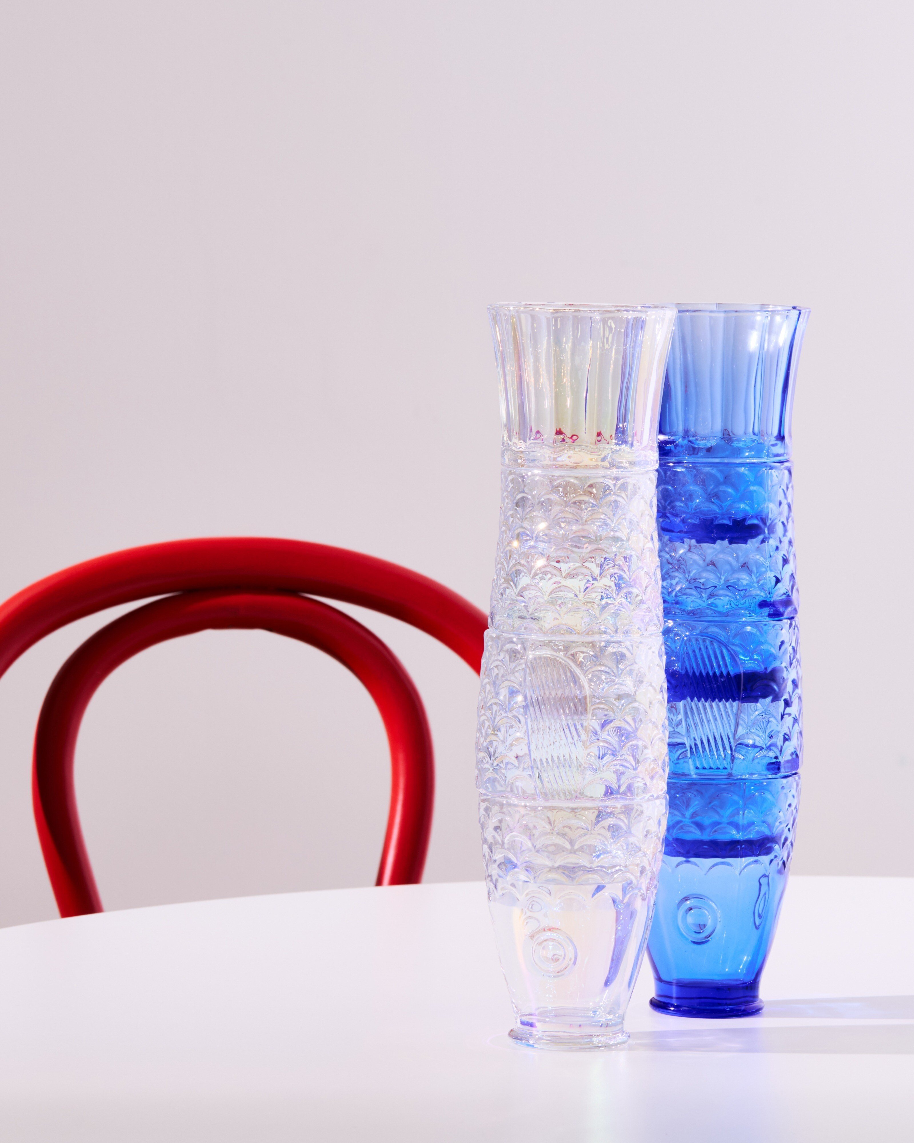 iridescent fish stackable tumblers