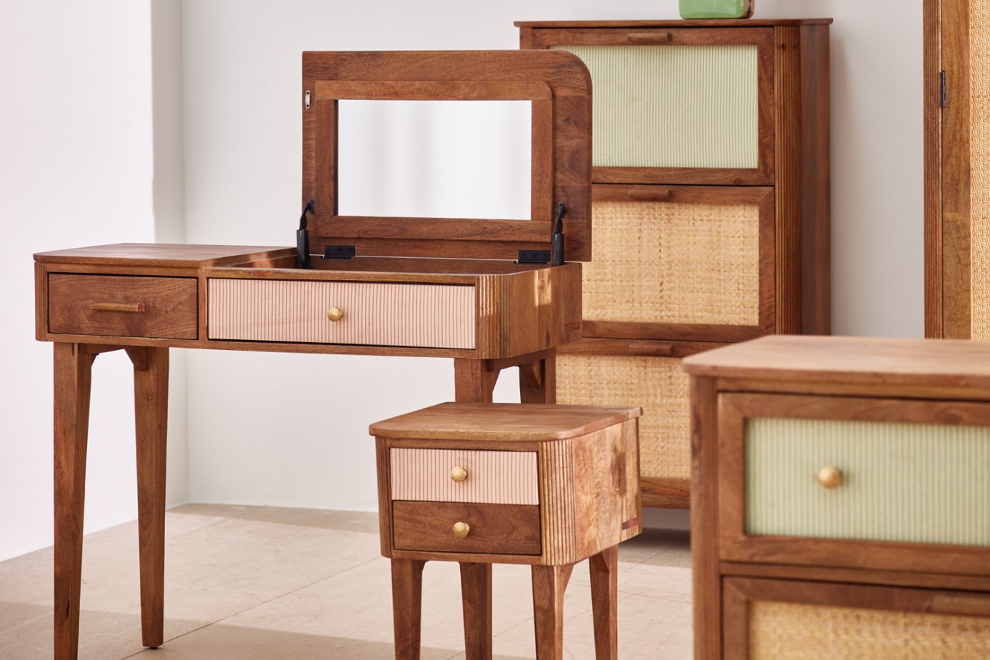 Tinta Mango Wood Tallboy Chest of Drawers | Oliver Bonas