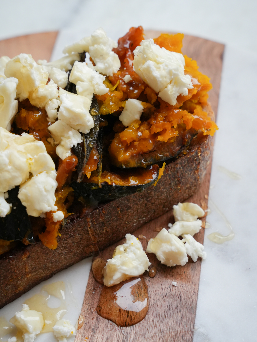 Flossie Saunders Recipe: Roasted squash with feta and honey on ...