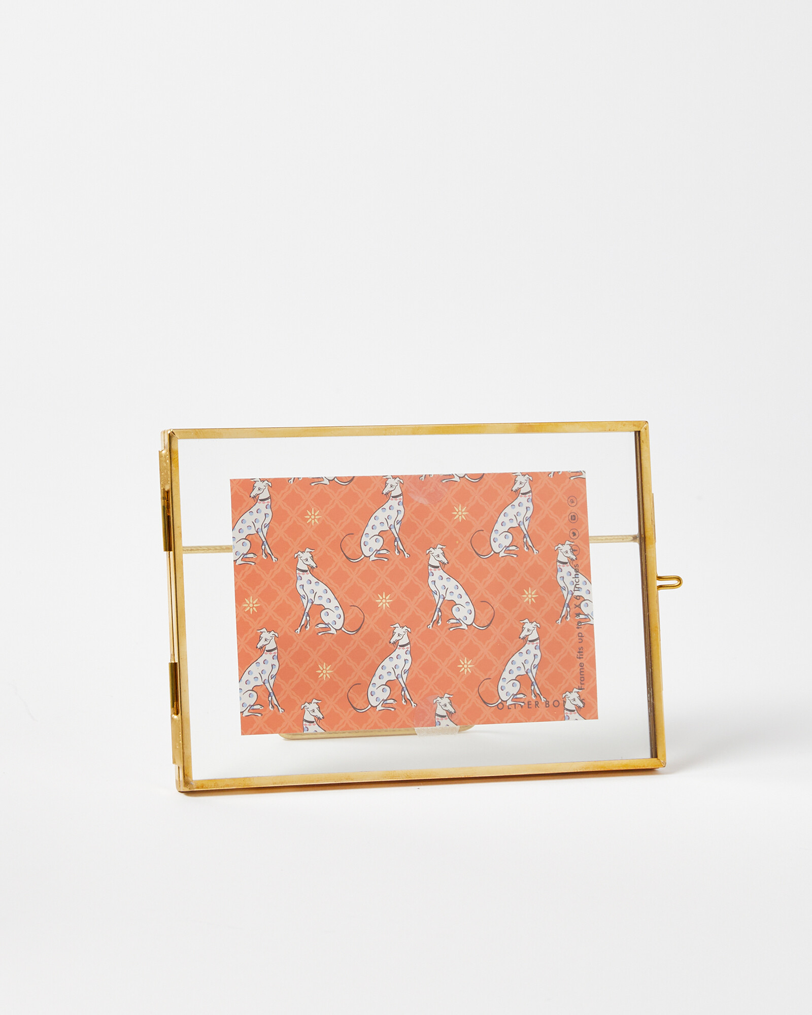 Gold & Glass Standing Landscape Photo Frame 6x4" | Oliver Bonas