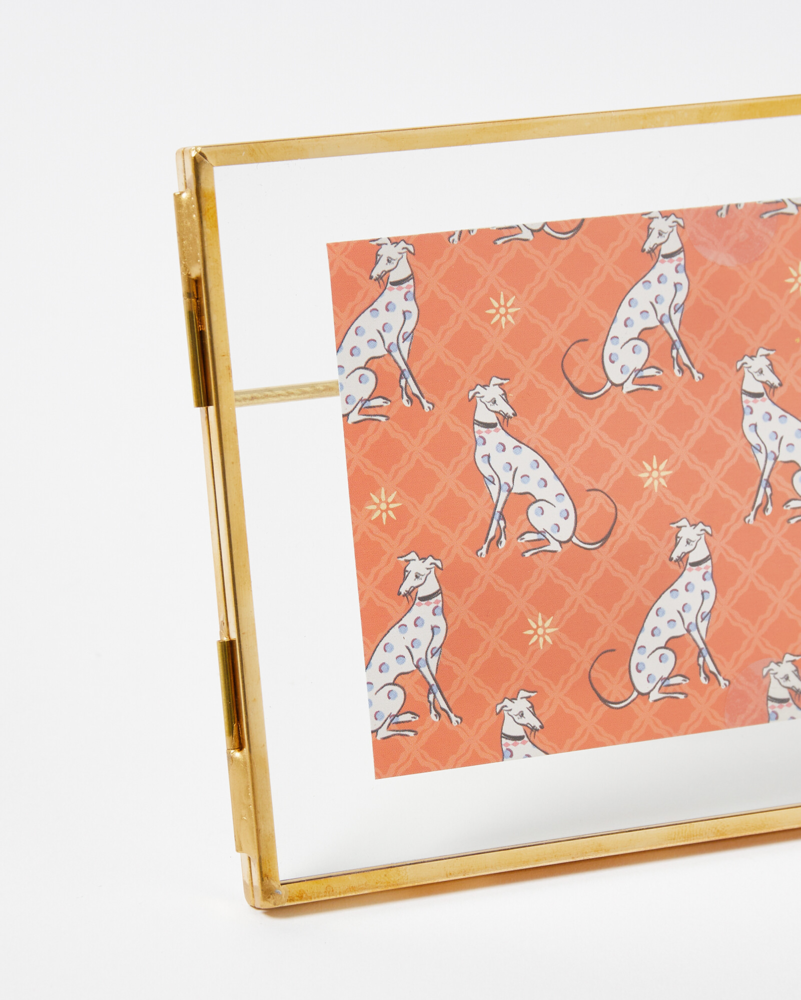 Gold & Glass Standing Landscape Photo Frame 6x4" | Oliver Bonas