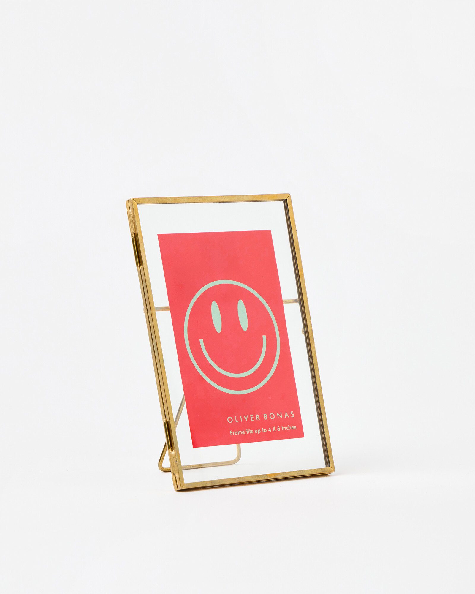 Gold & Glass Standing Portrait Photo Frame 6x4" | Oliver Bonas