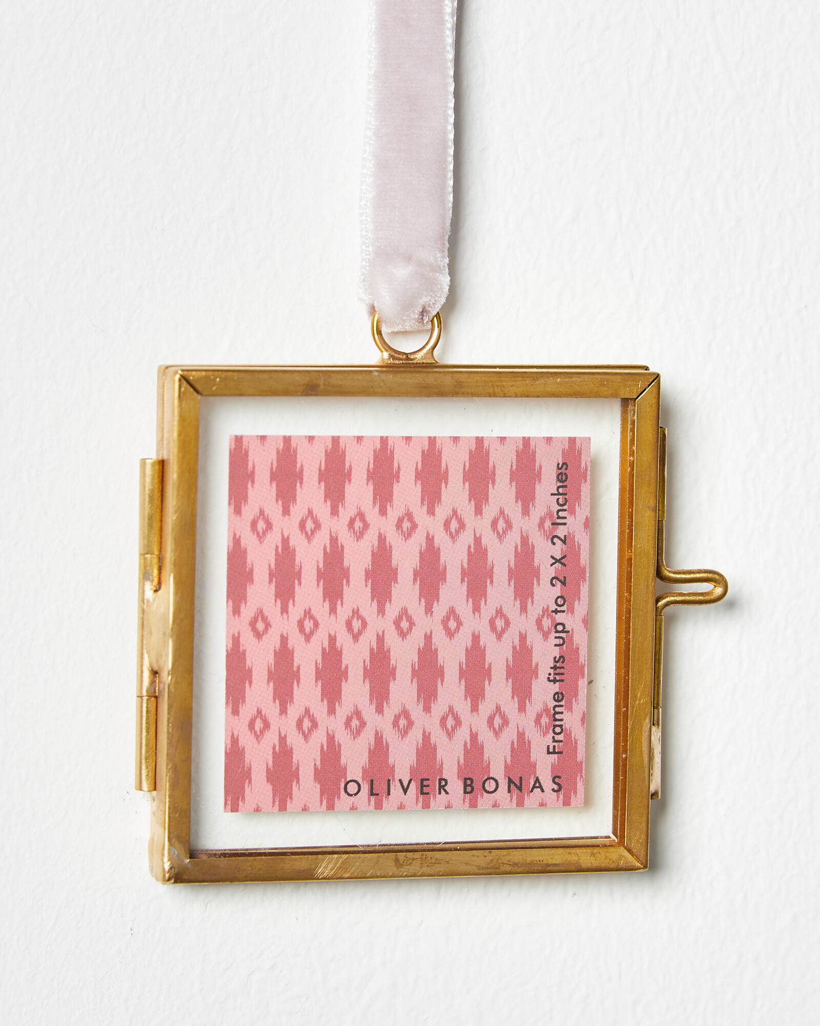 Gold & Glass Hanging Photo Frame 2x2" | Oliver Bonas