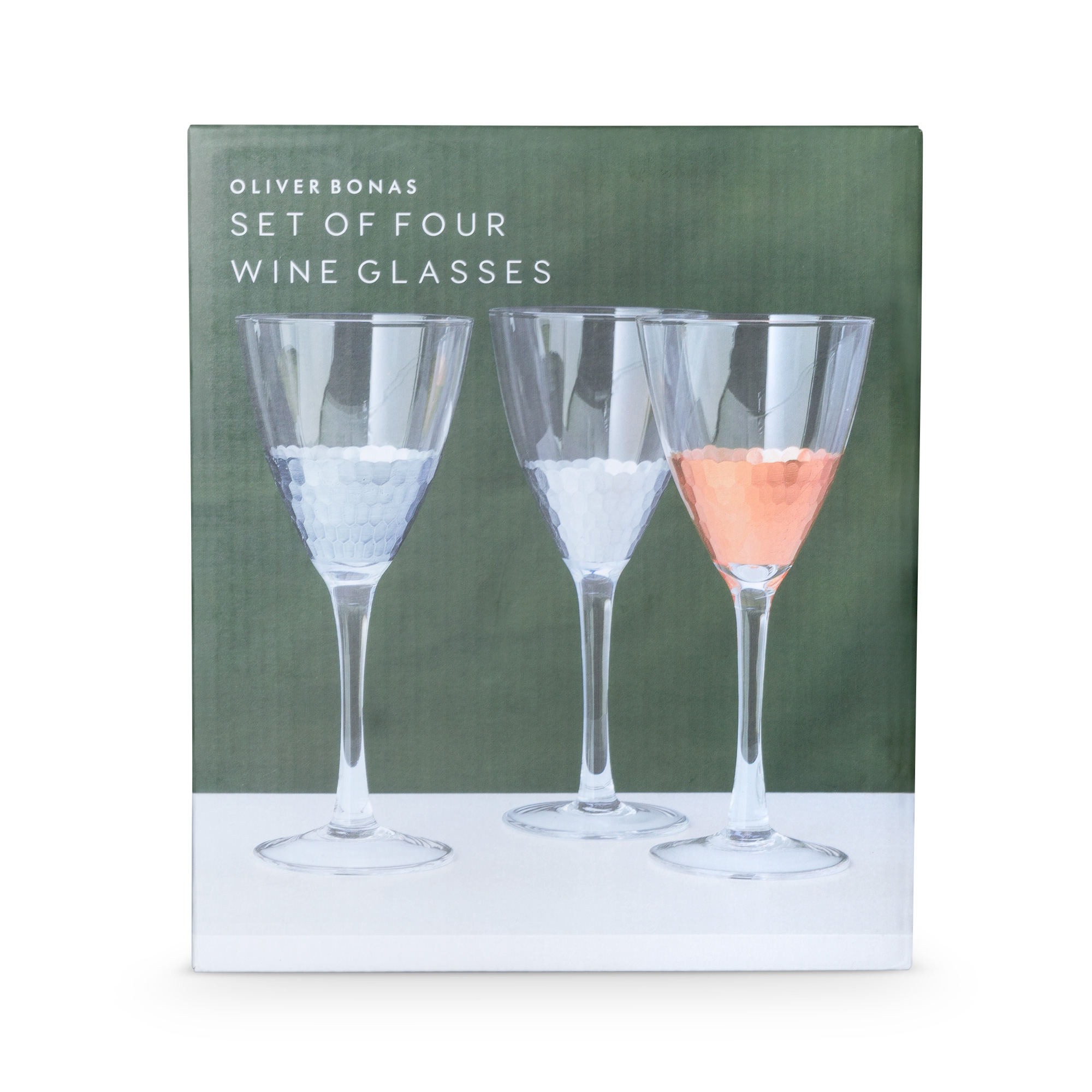 Mixed Metallic Set of Four Wine Glasses | Oliver Bonas