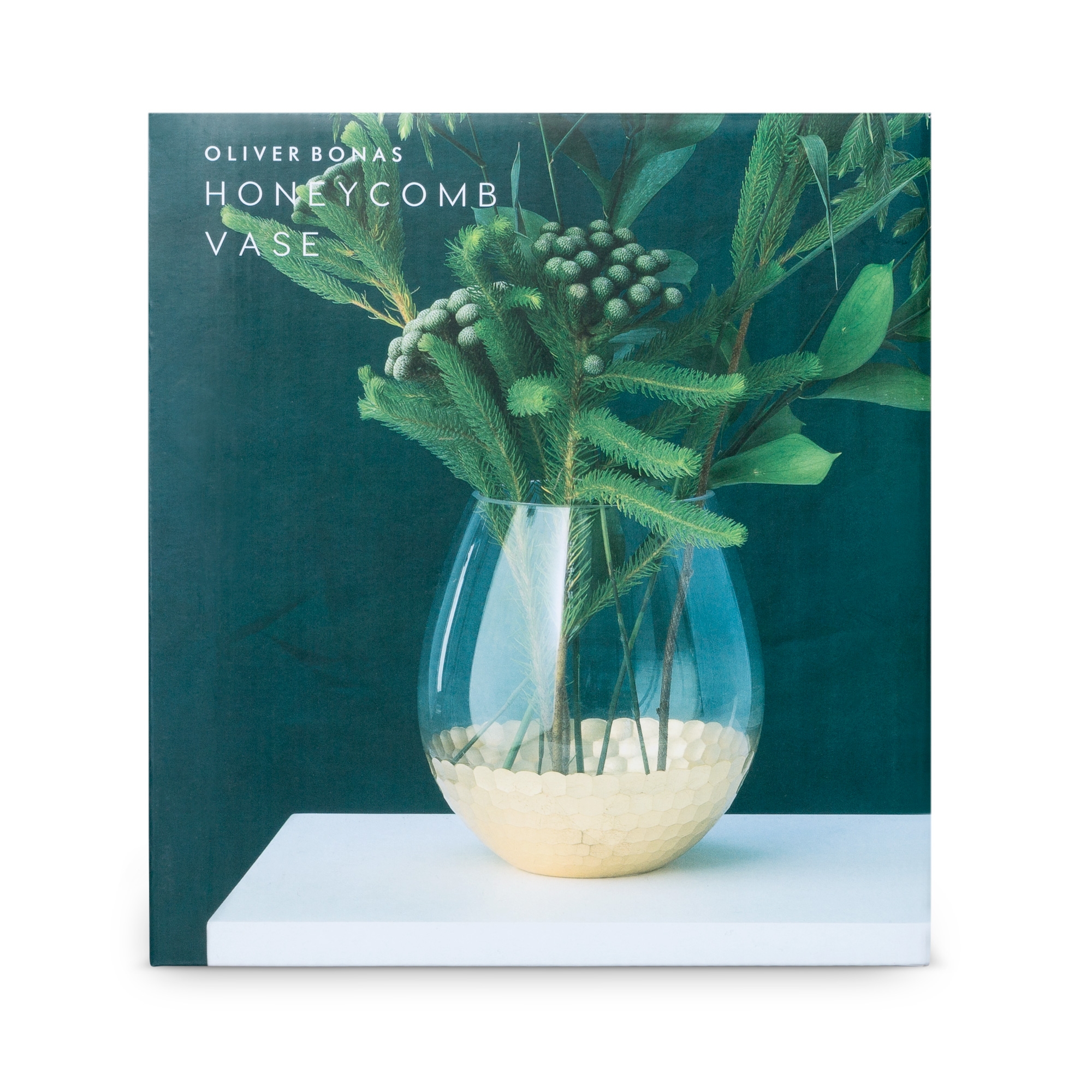 Small Silver Honeycomb Round Vase | Oliver Bonas