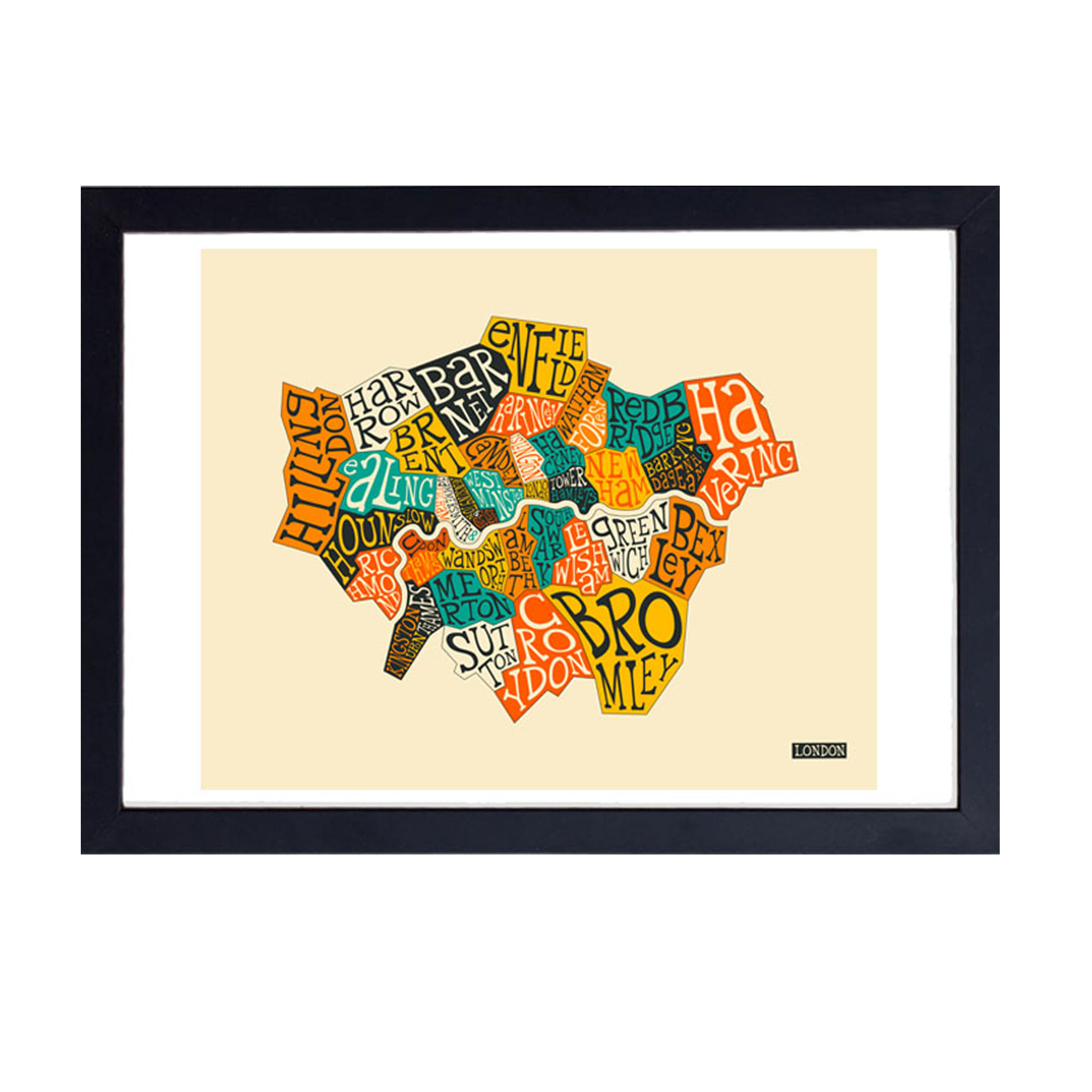 London Boroughs by Jazzberry Blue Wall Art | Oliver Bonas