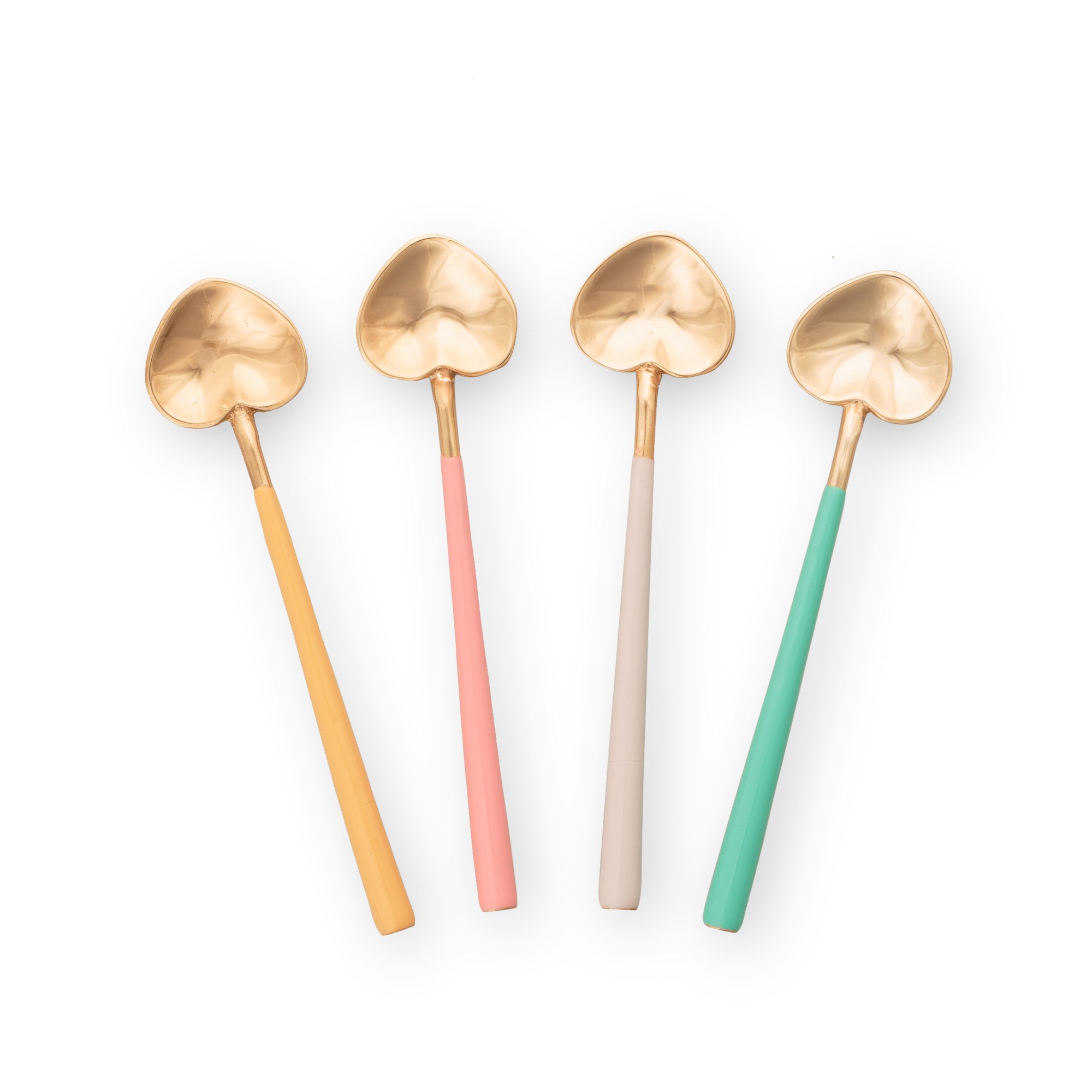 Set of Four Heart Teaspoons | Oliver Bonas