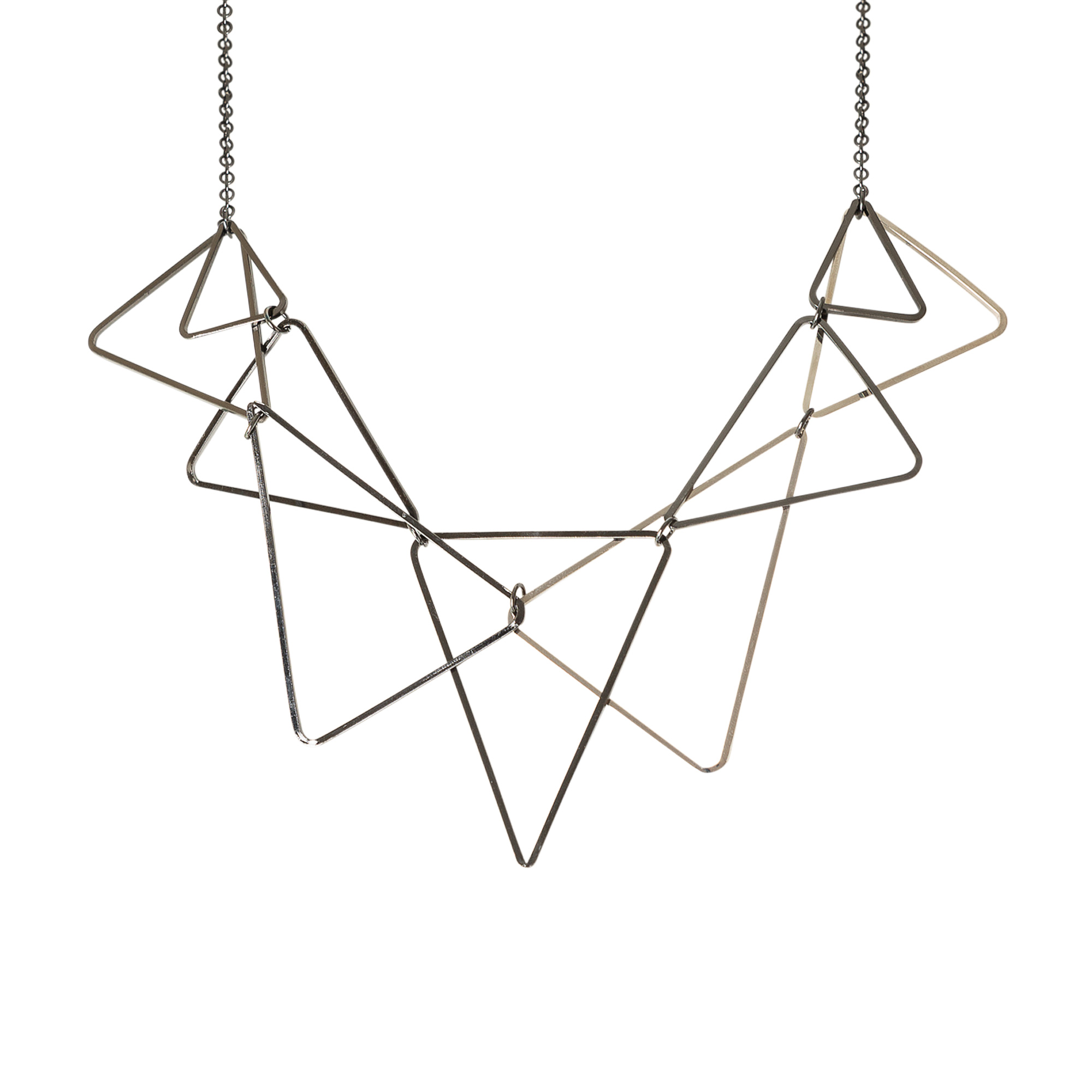 Helion Interlinked Triangle Collar Necklace | Oliver Bonas