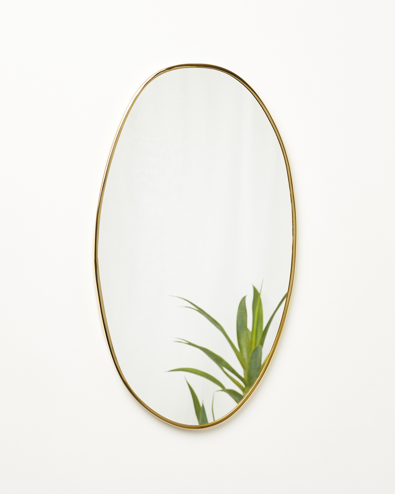 Gold Metal Pebble Wall Mirror Medium | Oliver Bonas