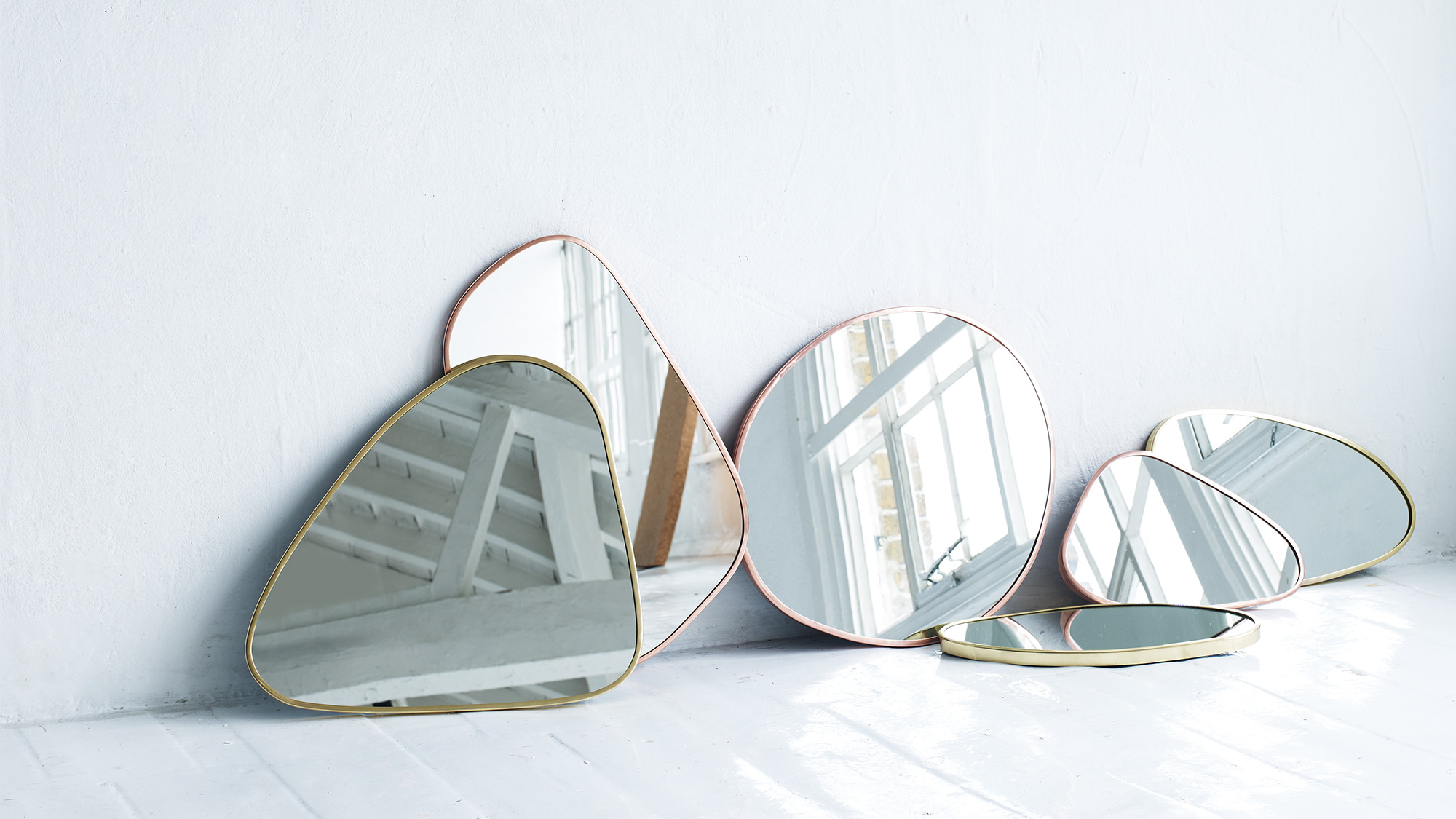 Gold Pebble Wall Mirror Large | Oliver Bonas