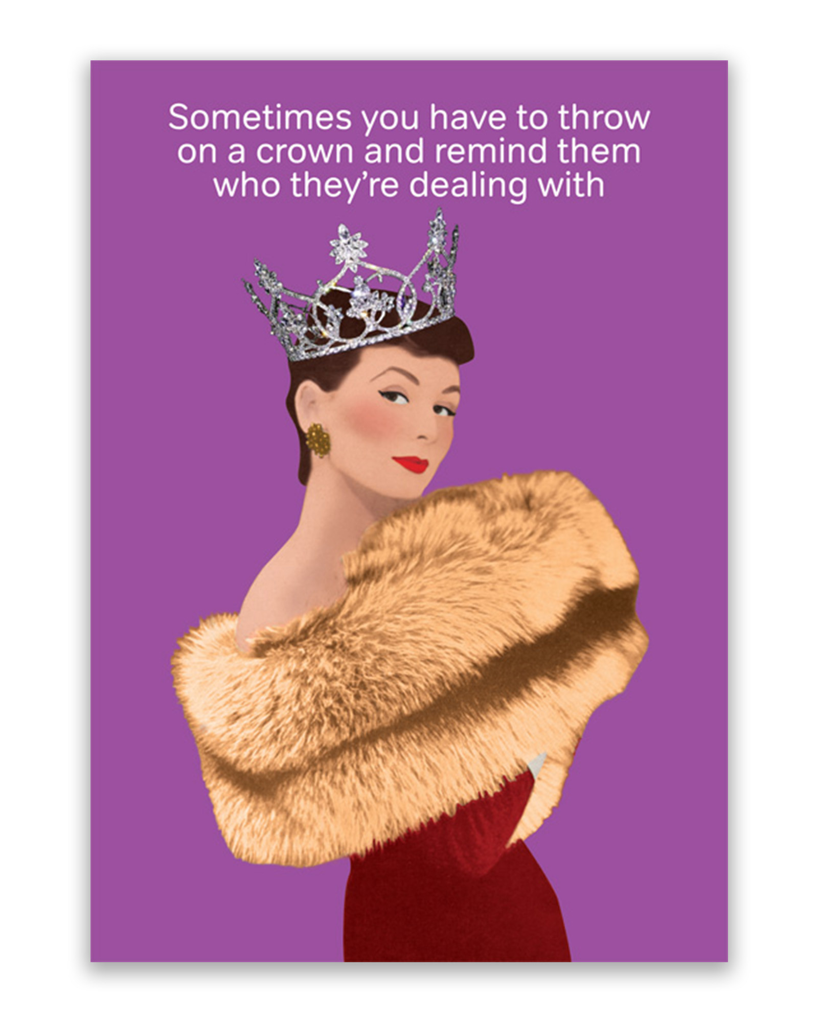 Throw On A Crown Card | Oliver Bonas