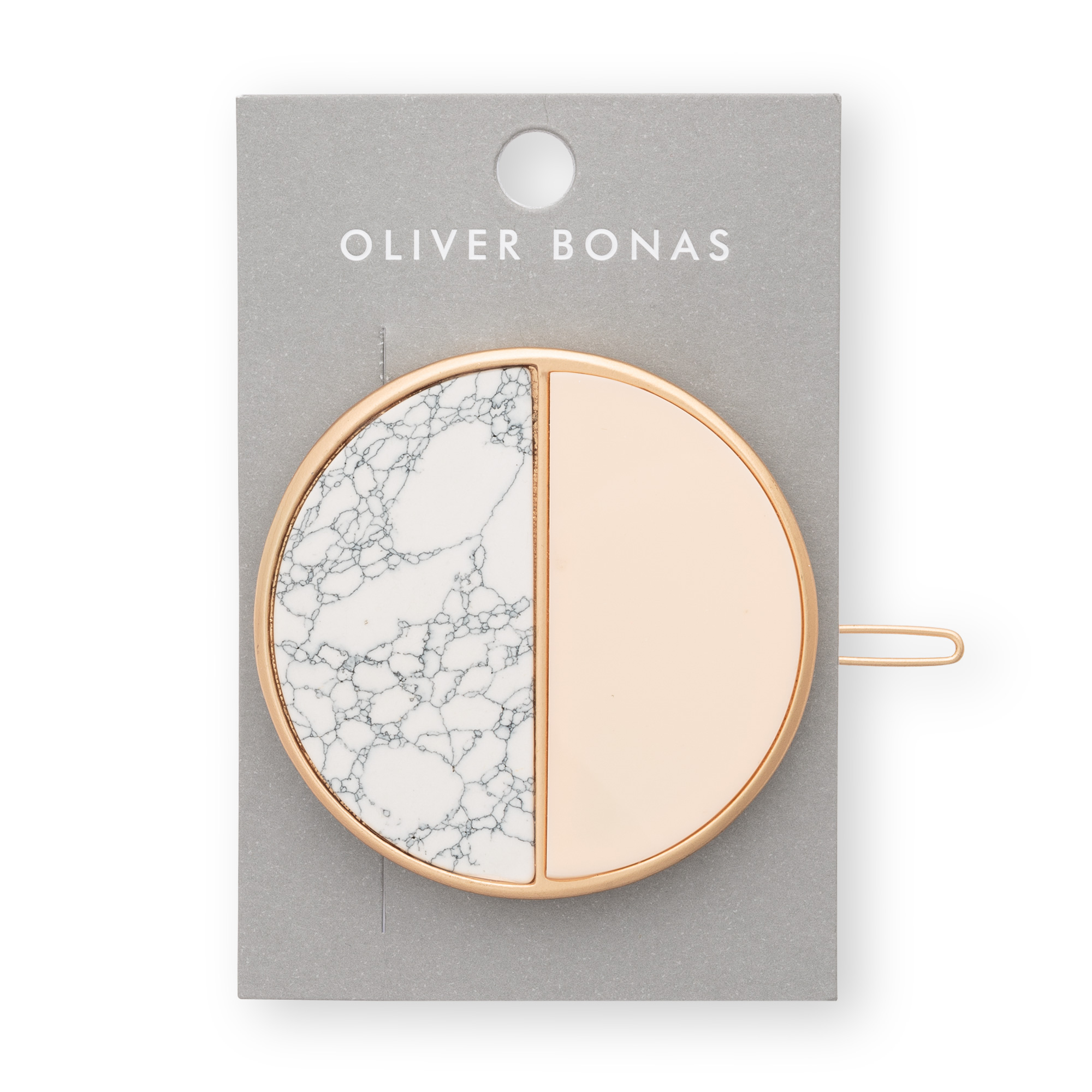 Oversized Half Moon Marble Hair Clip | Oliver Bonas