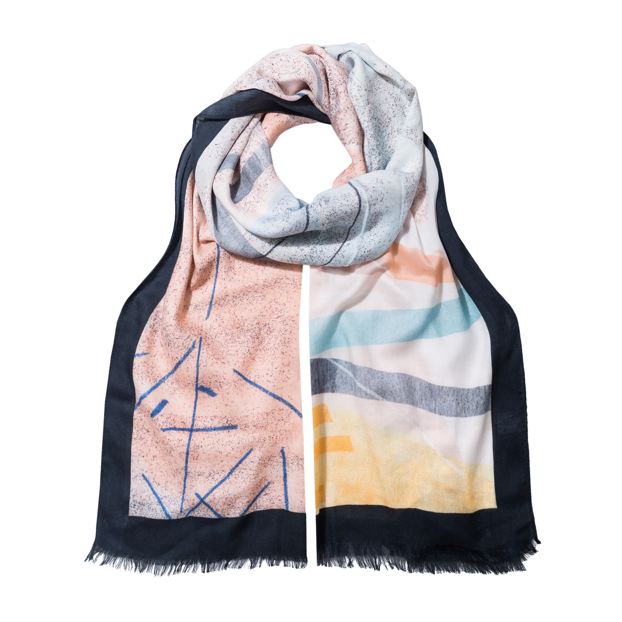 Grid Mix Print Scarf | Oliver Bonas