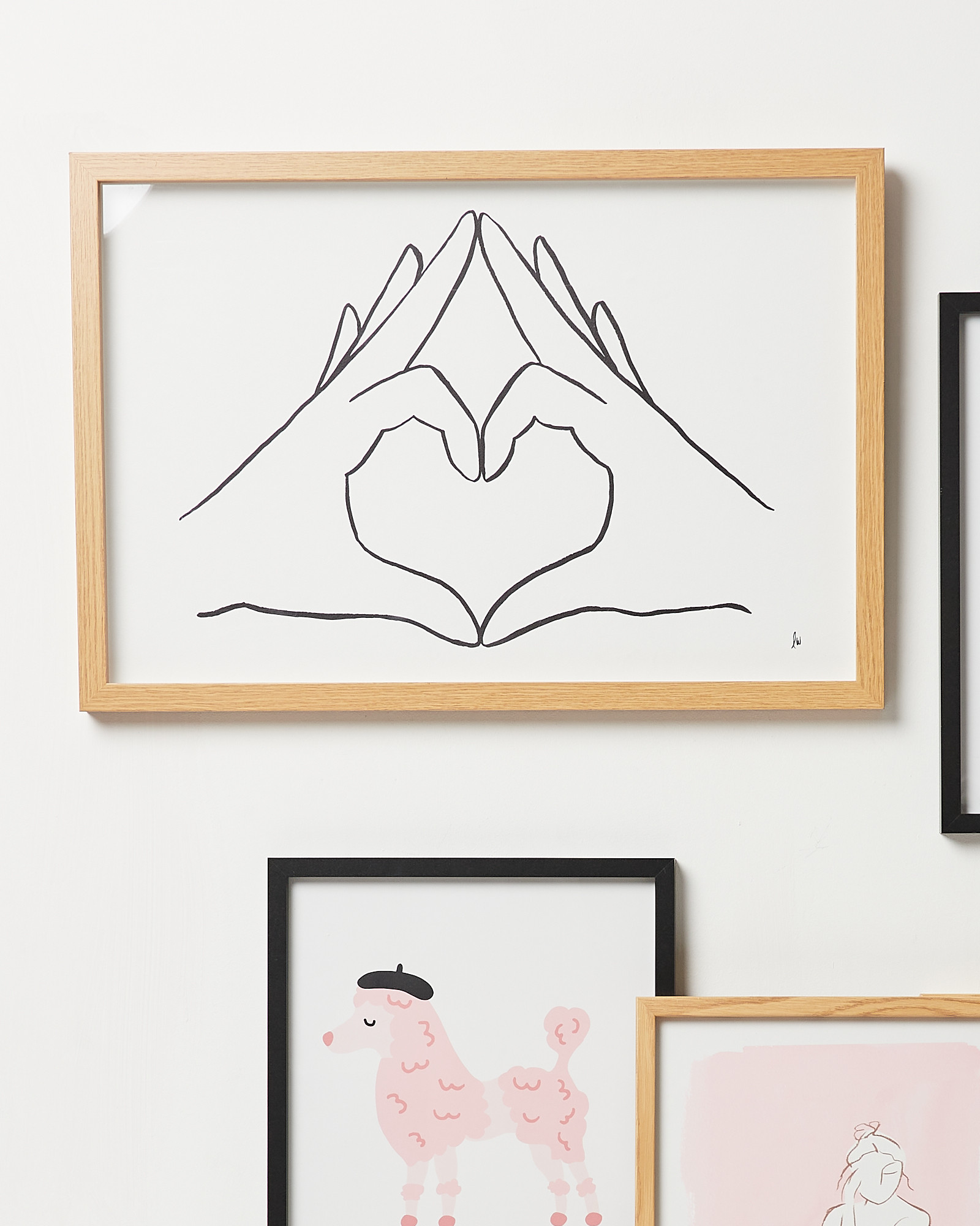 A2 Heart Hands Natural Ash Wall Art | Oliver Bonas