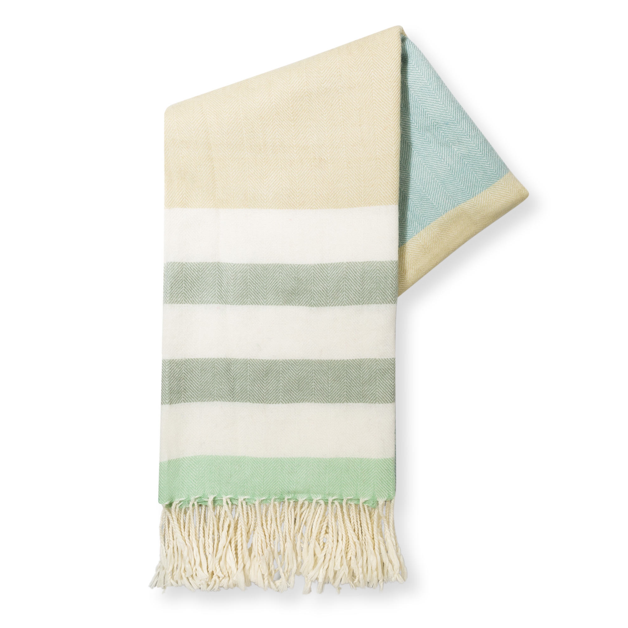 Herringbone Woven Stripe Throw | Oliver Bonas