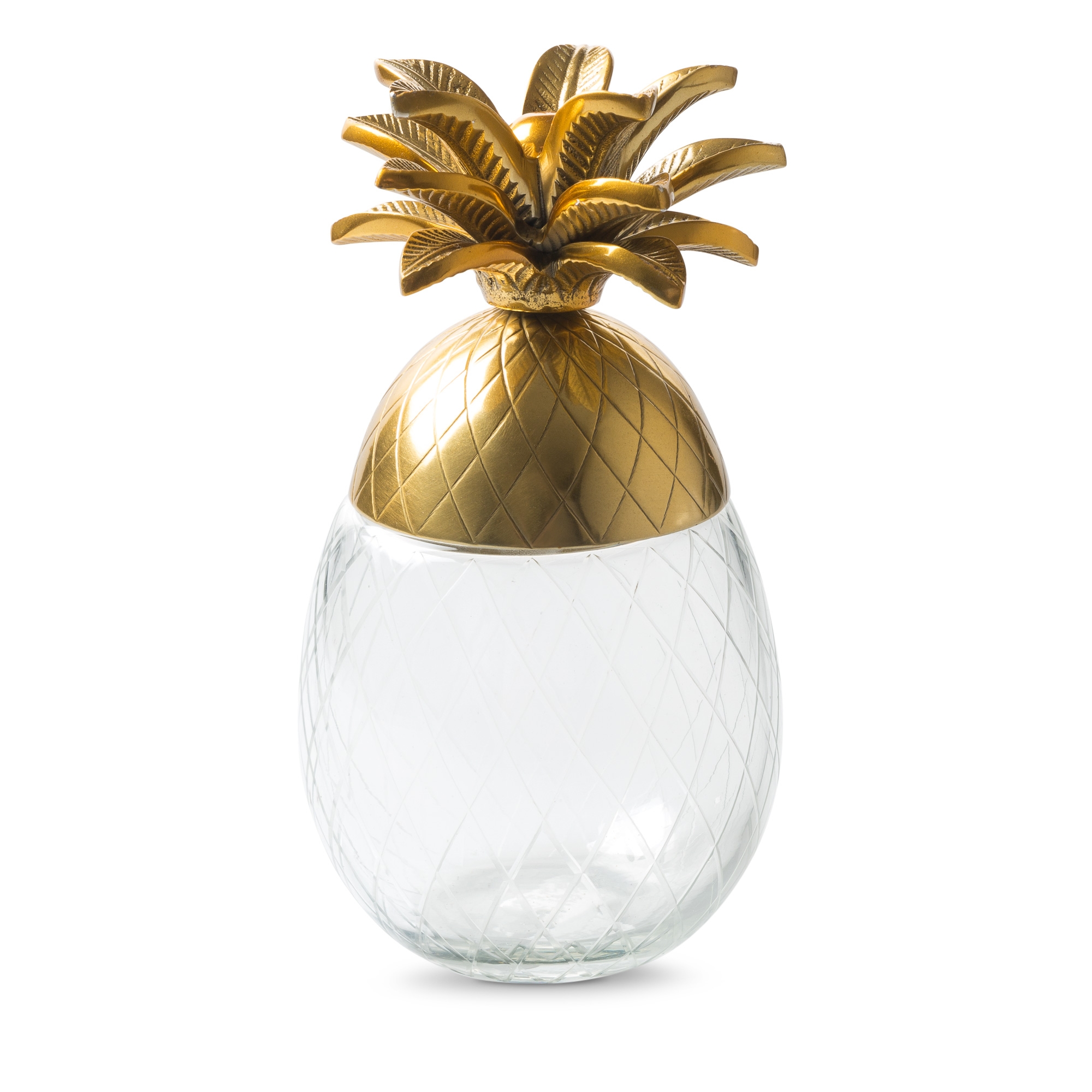 Pineapple Gold & Glass Storage Box | Oliver Bonas