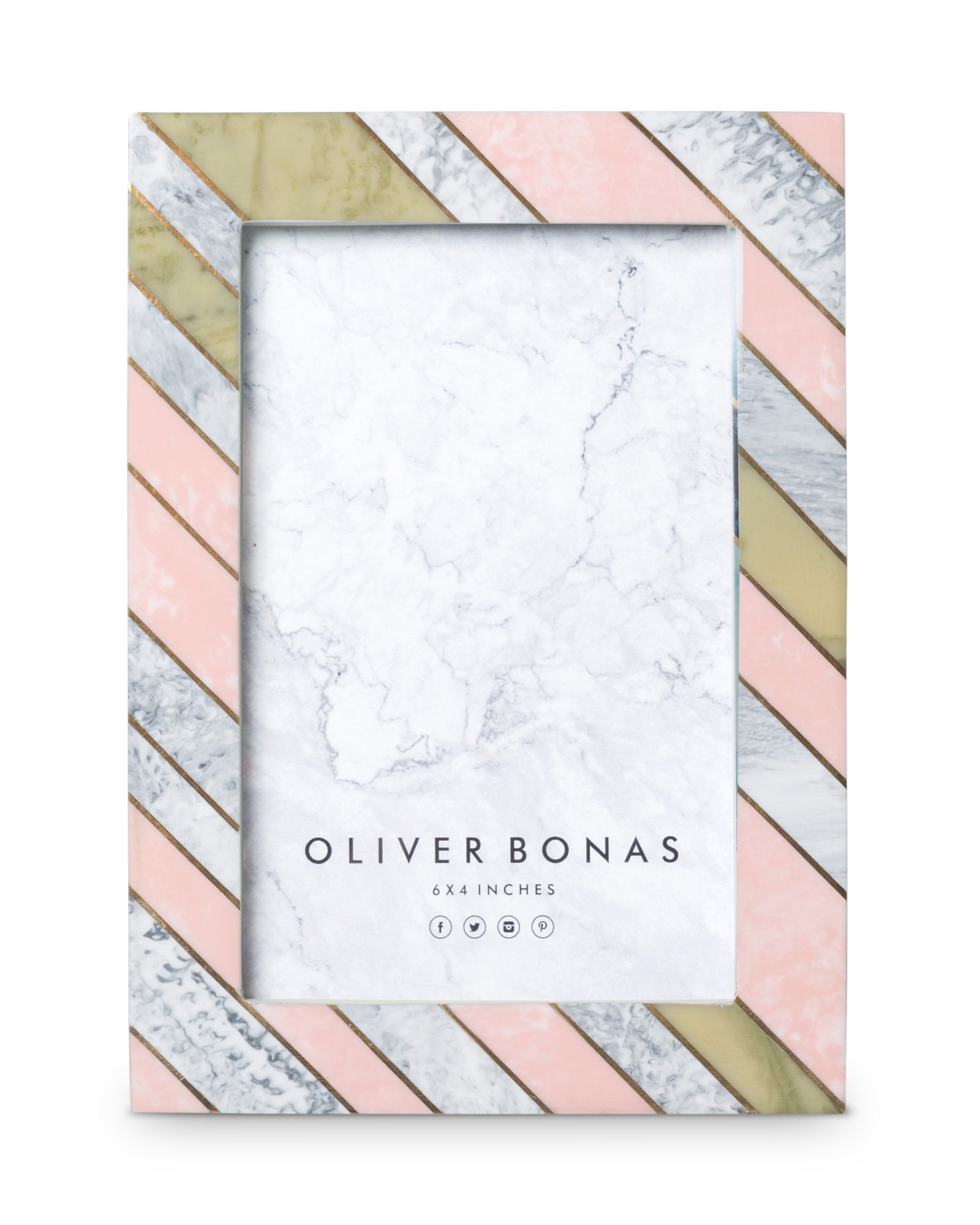 Modena Golden Stripe Frame 6x4" | Oliver Bonas