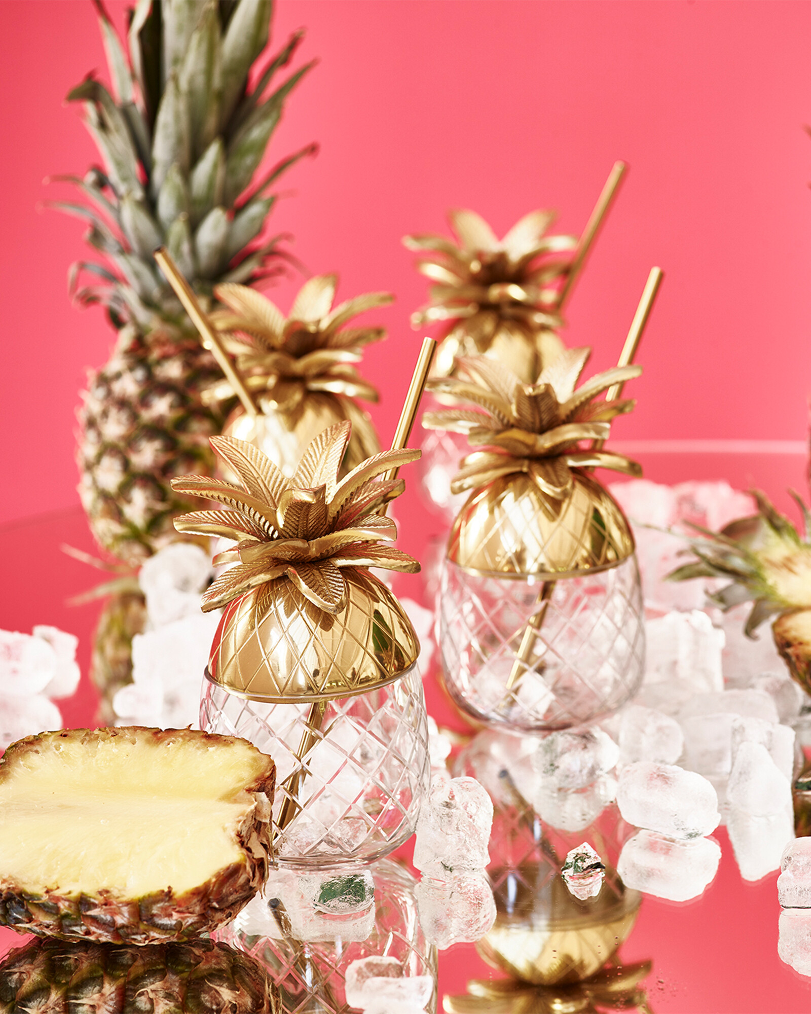 Pineapple Gold & Glass Cocktail Cup | Oliver Bonas