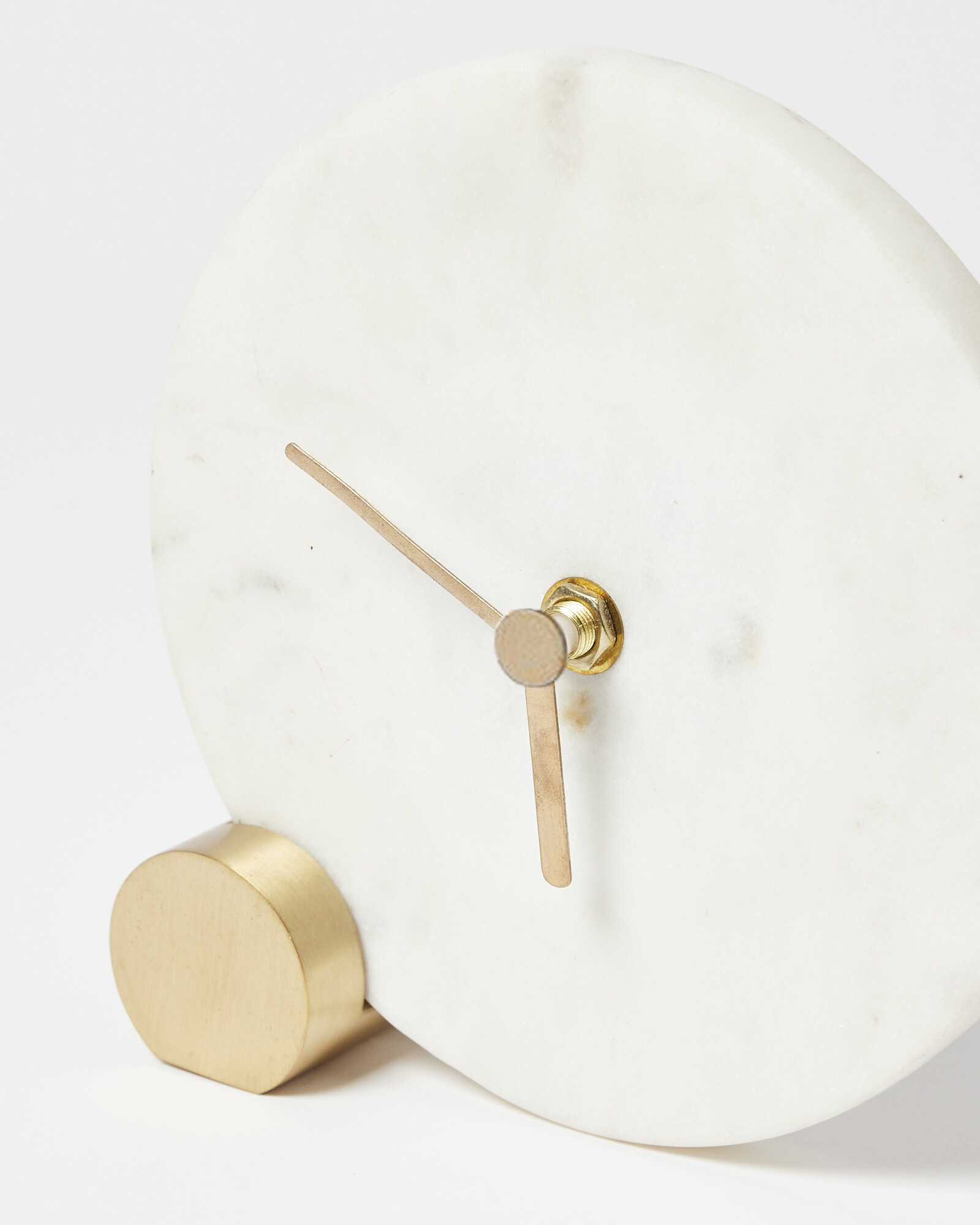 Marble & Brass Desk Clock | Oliver Bonas