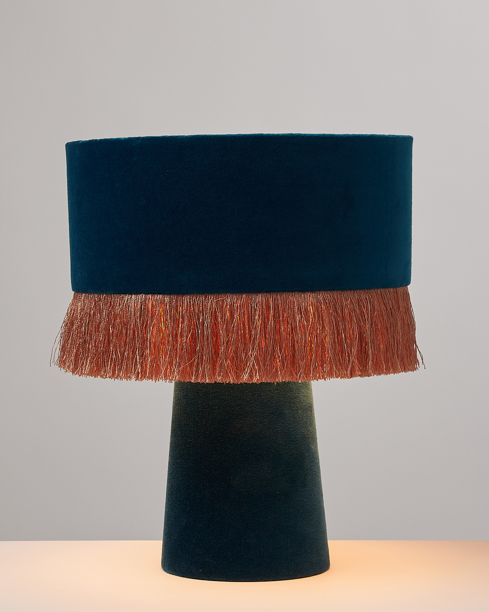 Ero Velvet & Tassel Desk & Table Lamp | Oliver Bonas