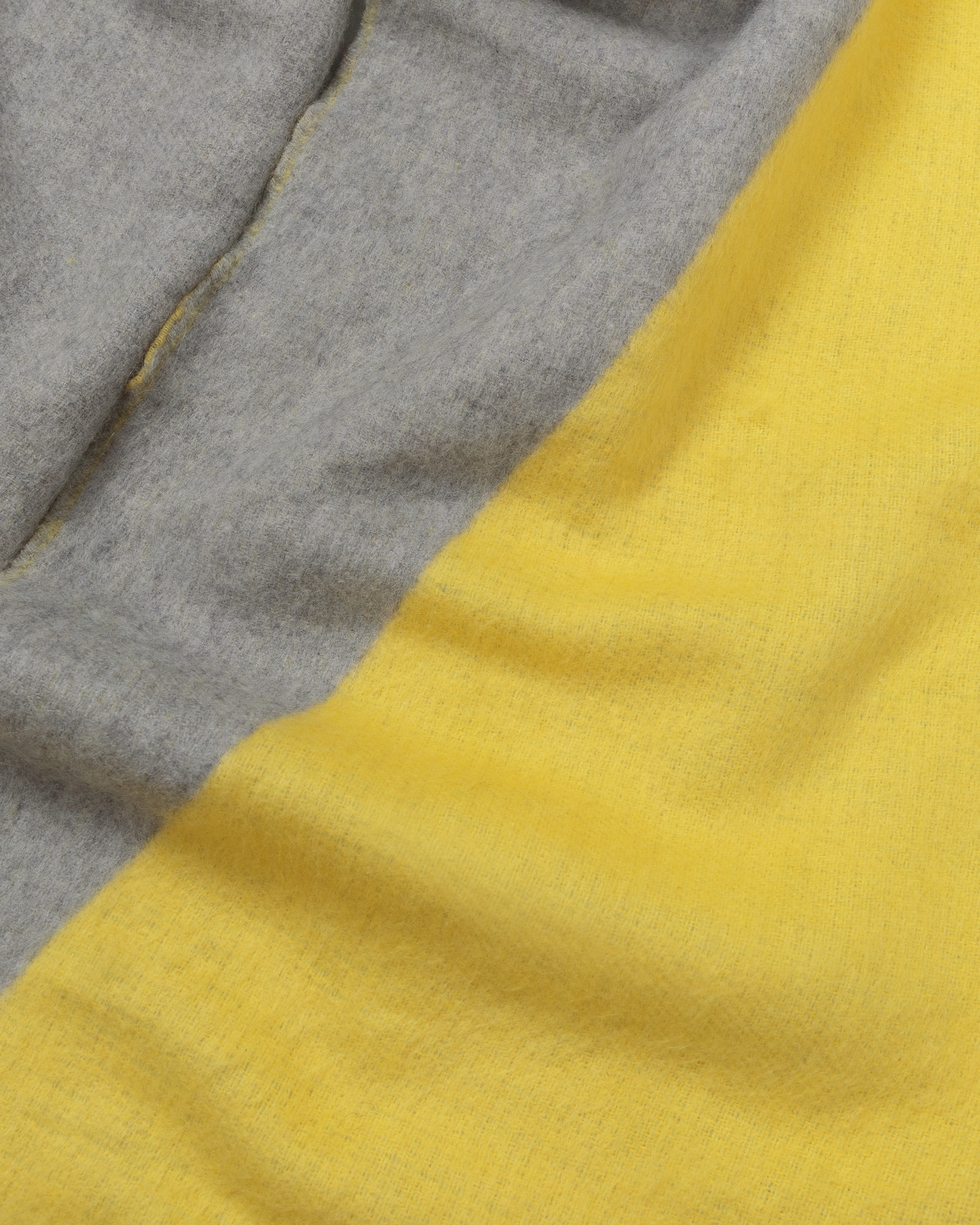 Diagonal Splice Yellow & Grey Scarf | Oliver Bonas