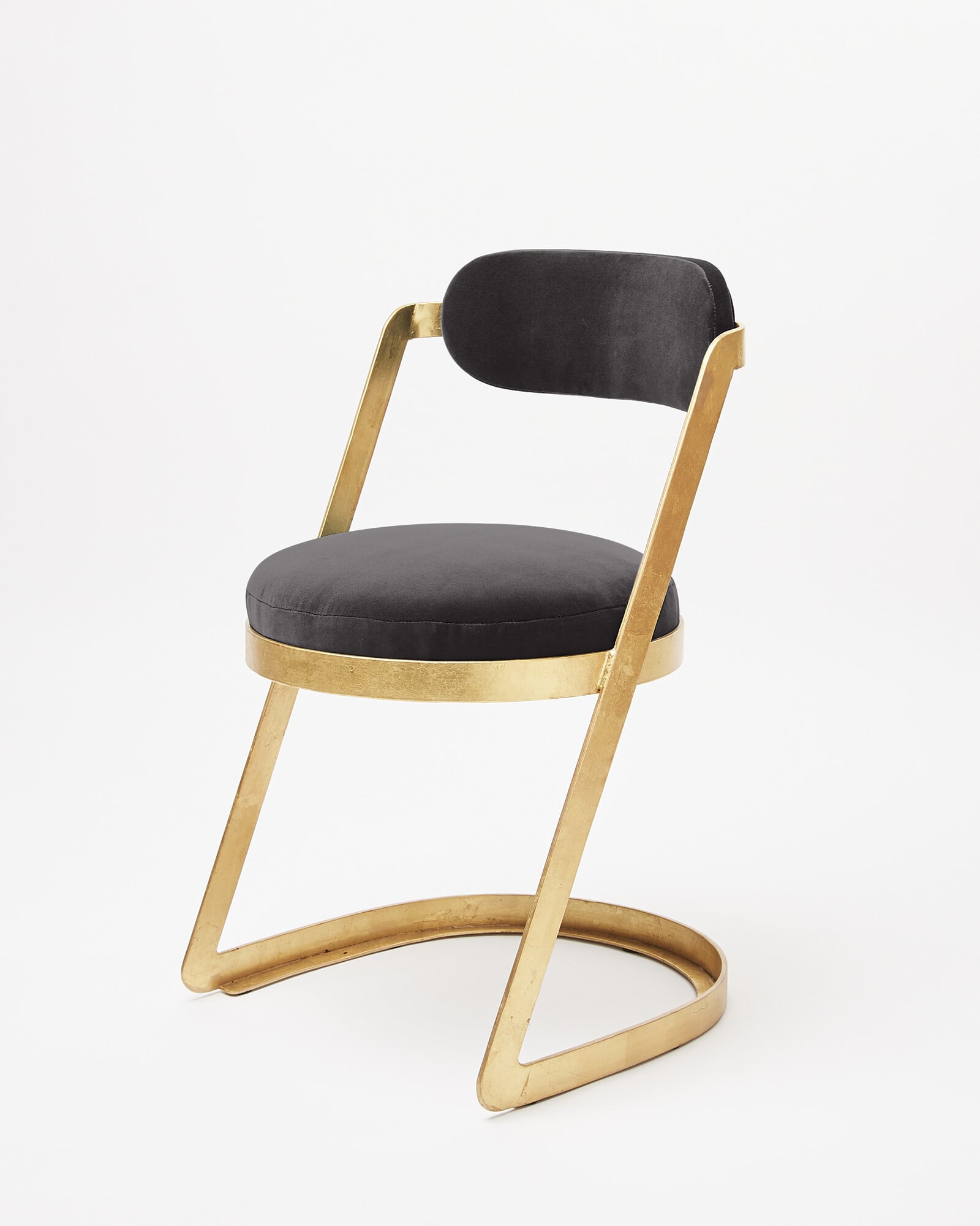 Luxe Dusk Grey Velvet Chair | Oliver Bonas