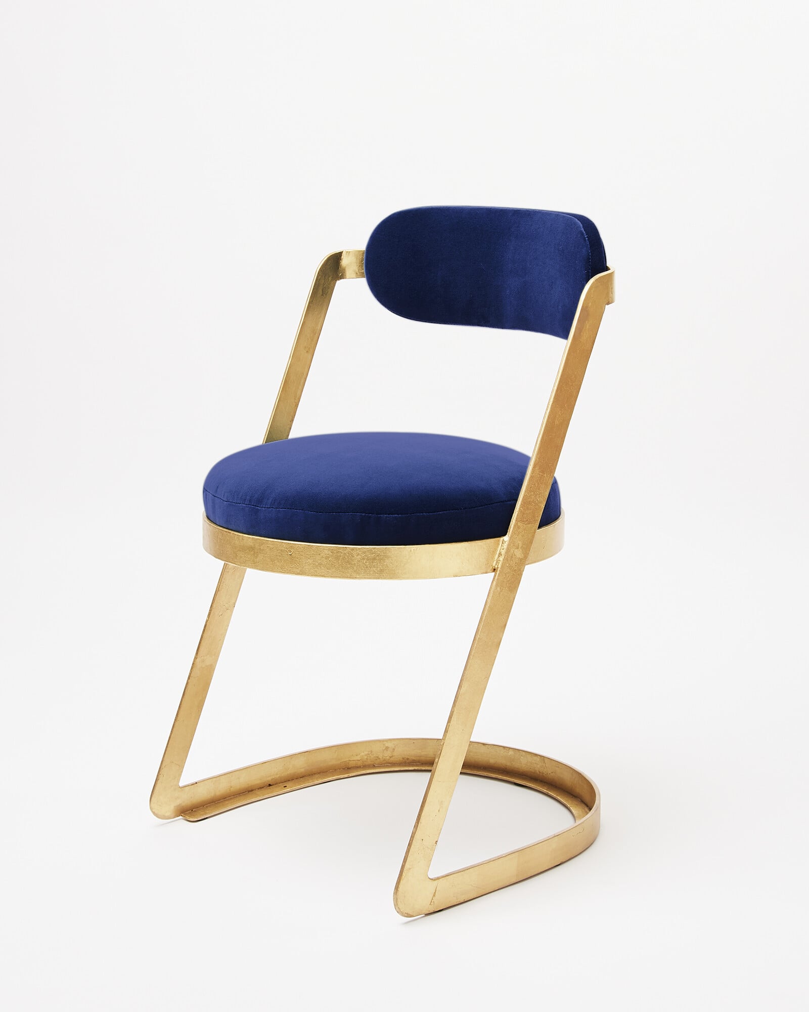 Luxe Indigo Blue Velvet Chair | Oliver Bonas