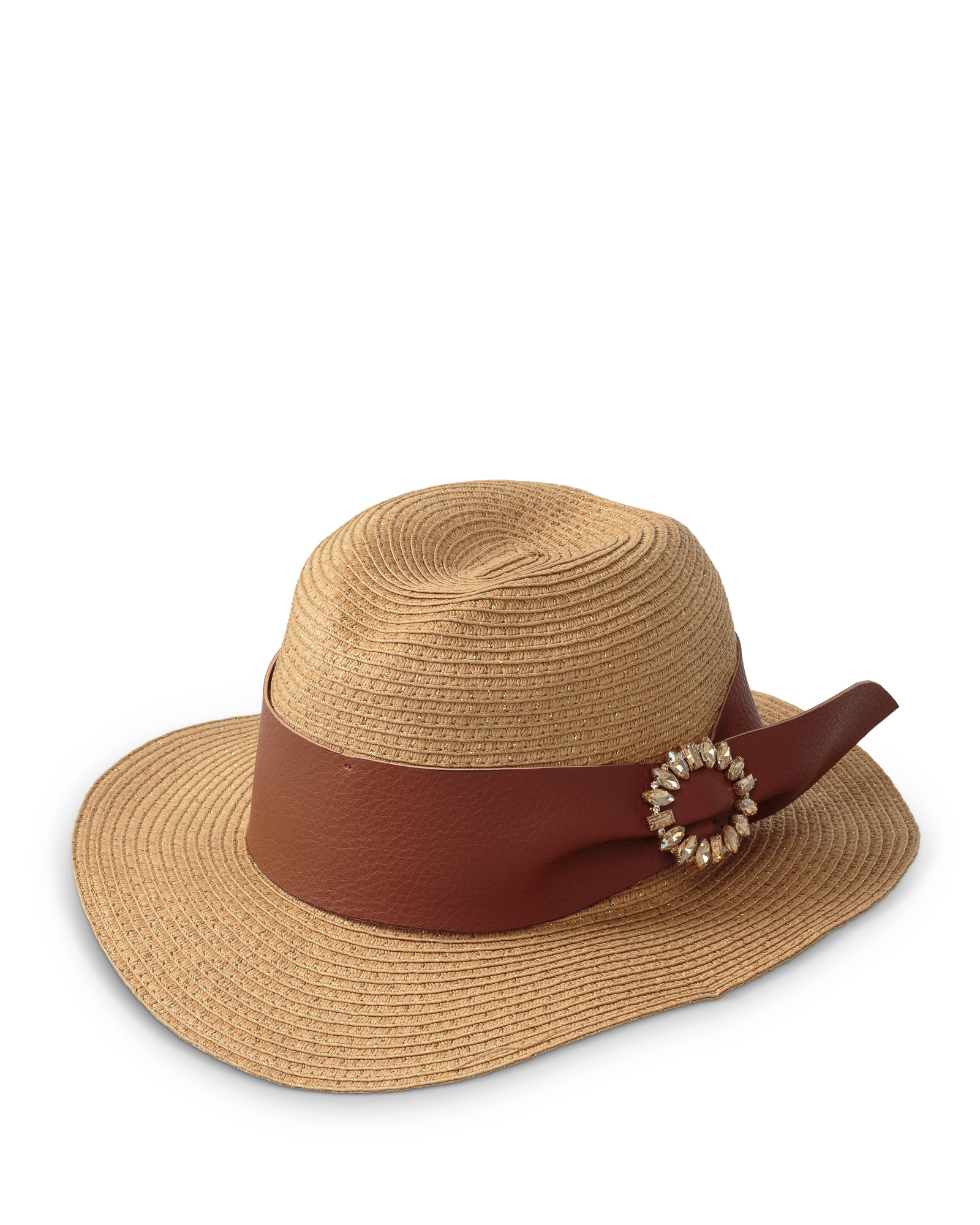 Diamante Buckle Fedora Hat | Oliver Bonas