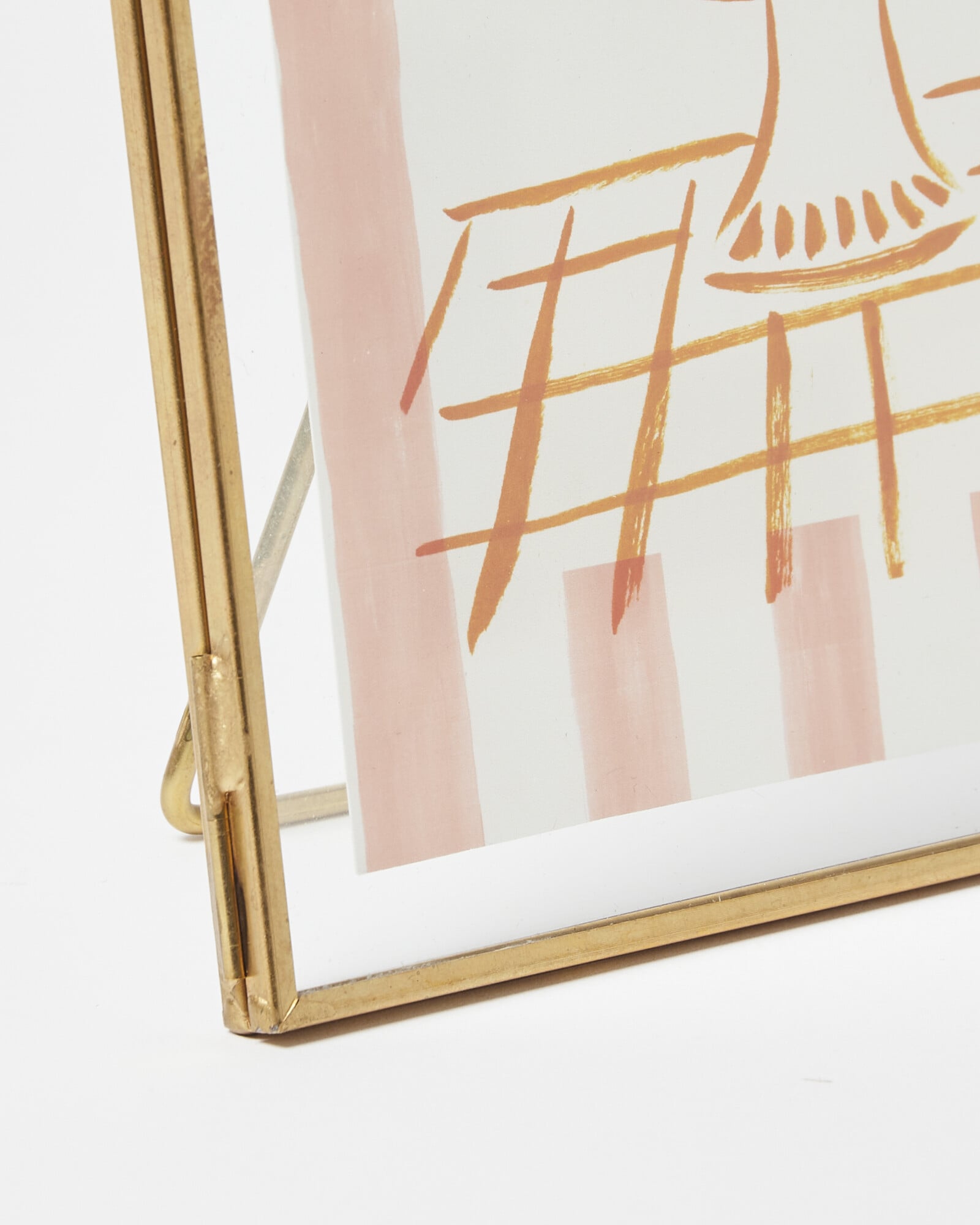 Gold & Glass Portrait Standing Photo Frame 8x6" | Oliver Bonas