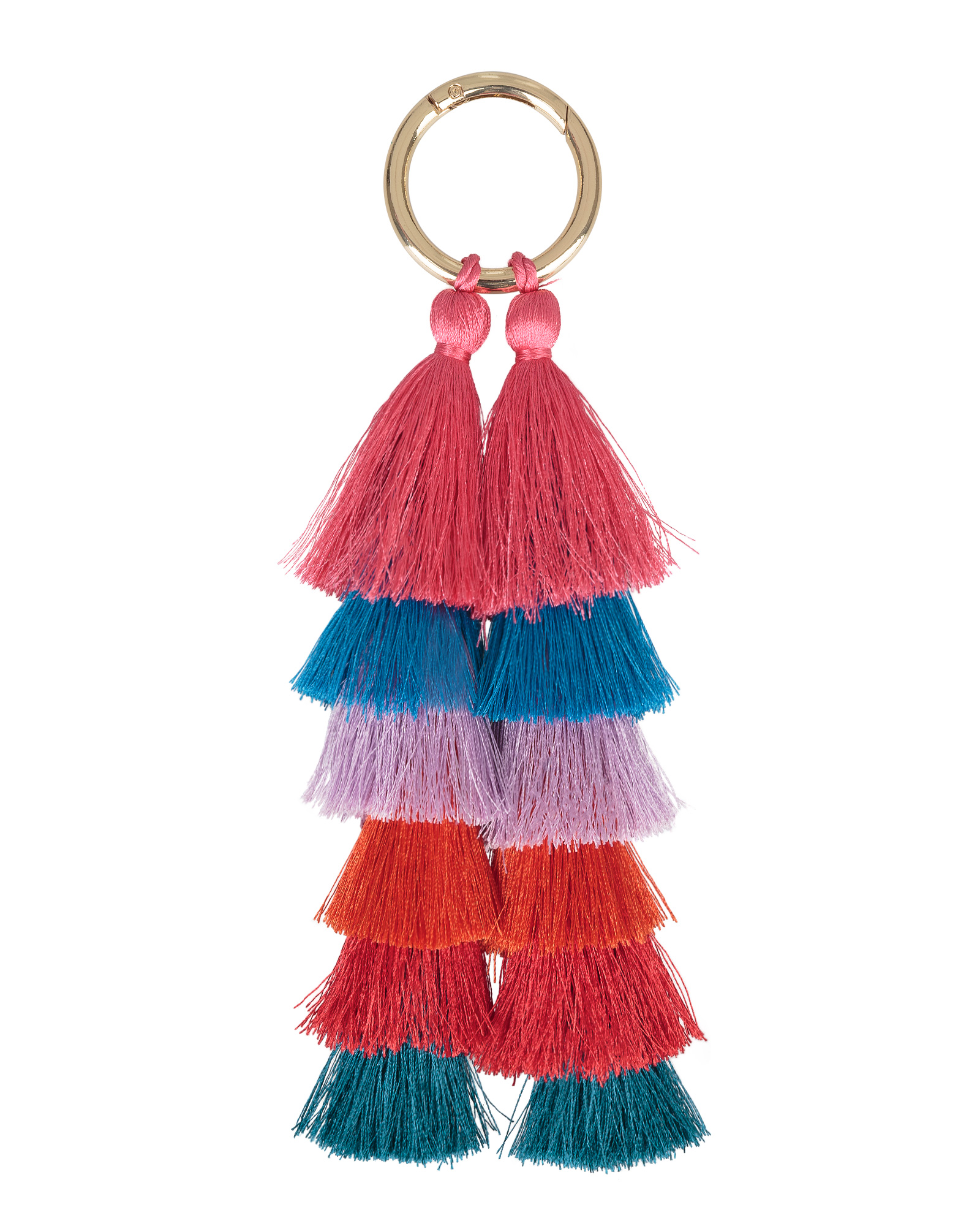 Oversized Colourful Tassel Keyring | Oliver Bonas