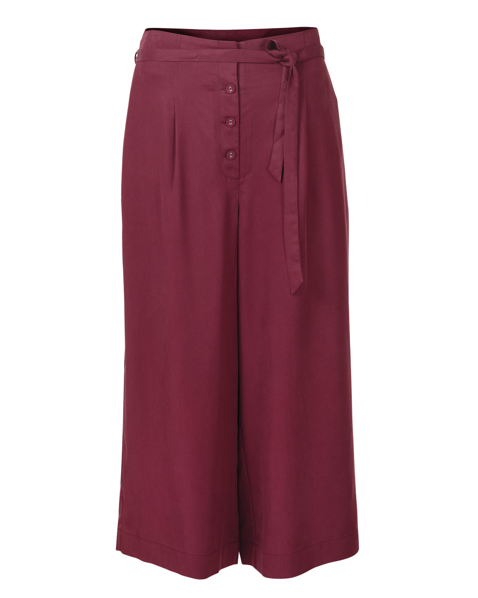 Button Through Pink Culottes | Oliver Bonas