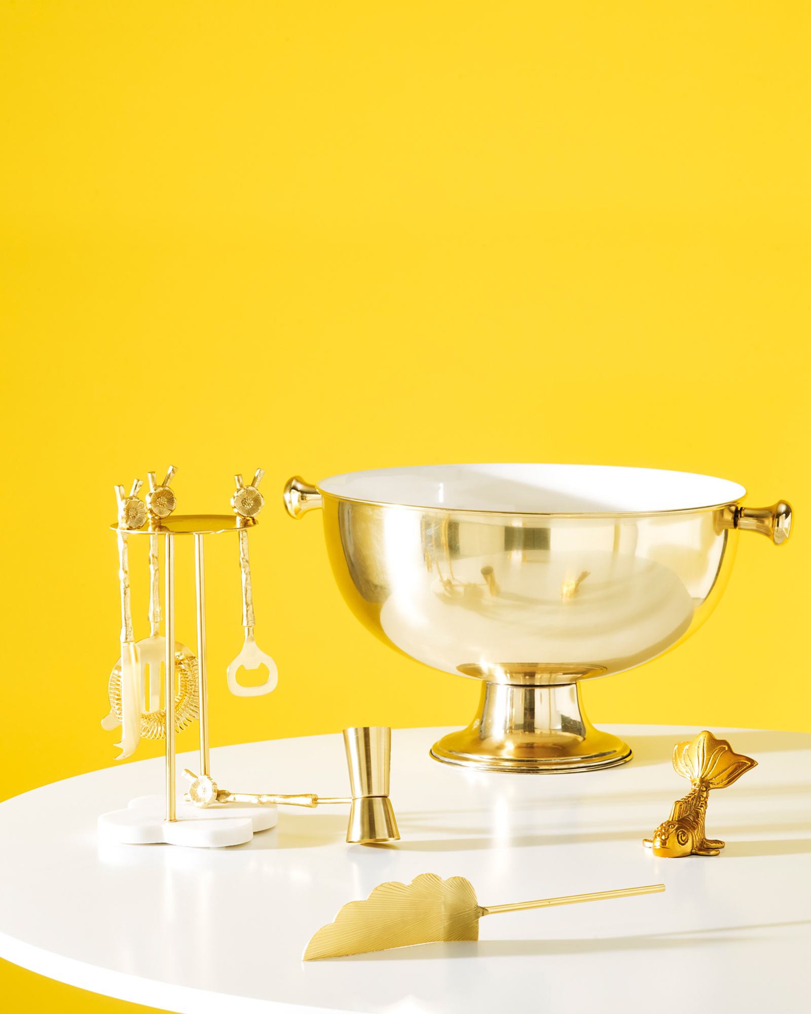 Floral Gold Bar Tools Set | Oliver Bonas