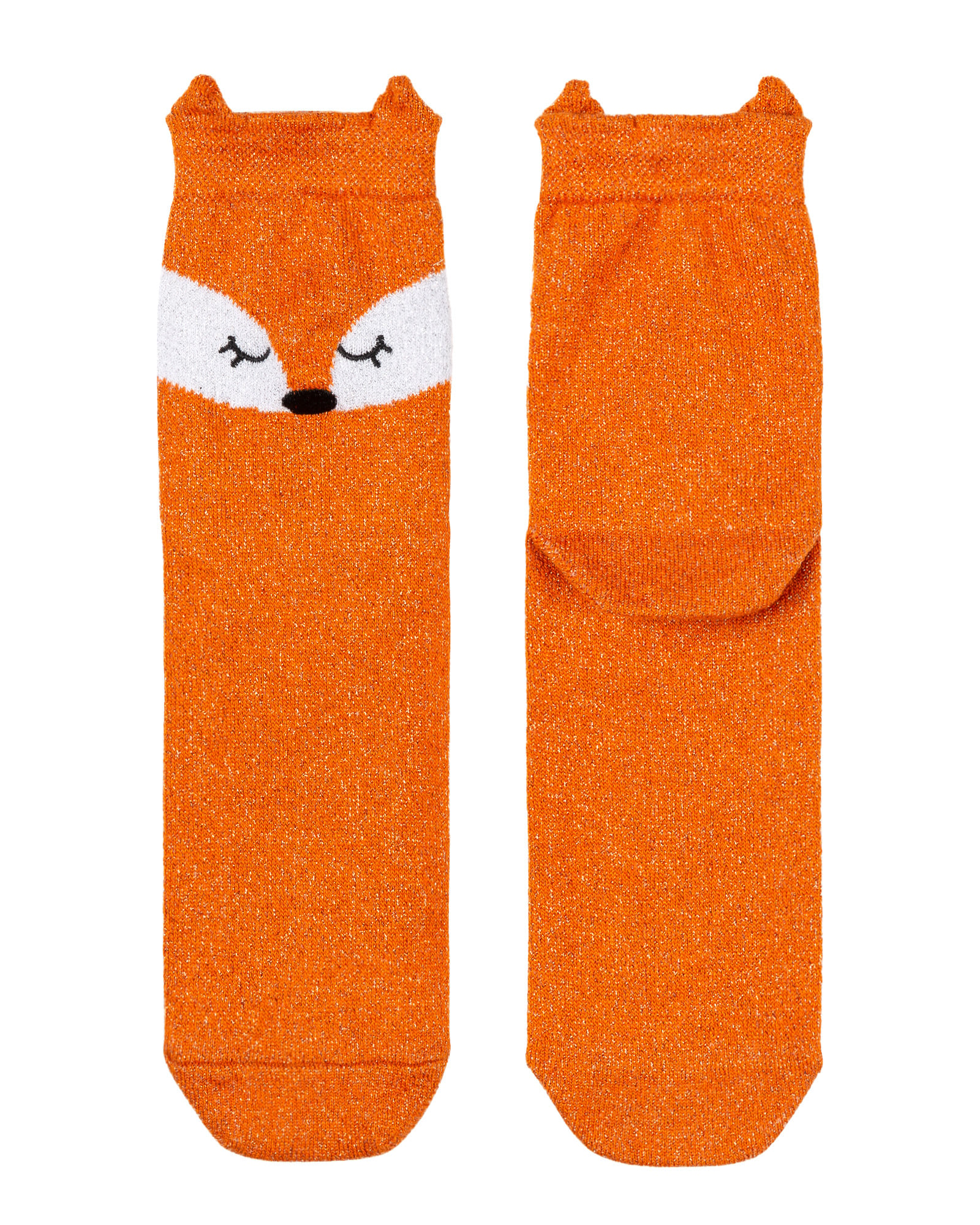 Fiona Fox Orange Shimmer Sock | Oliver Bonas