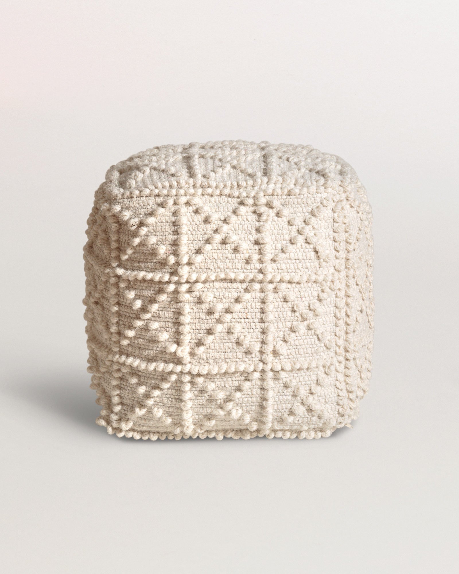Textured Square Pouffe | Oliver Bonas