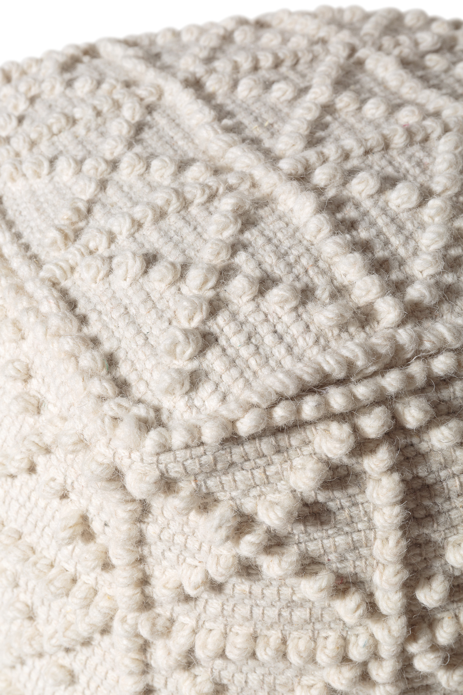 Textured Square Pouffe | Oliver Bonas