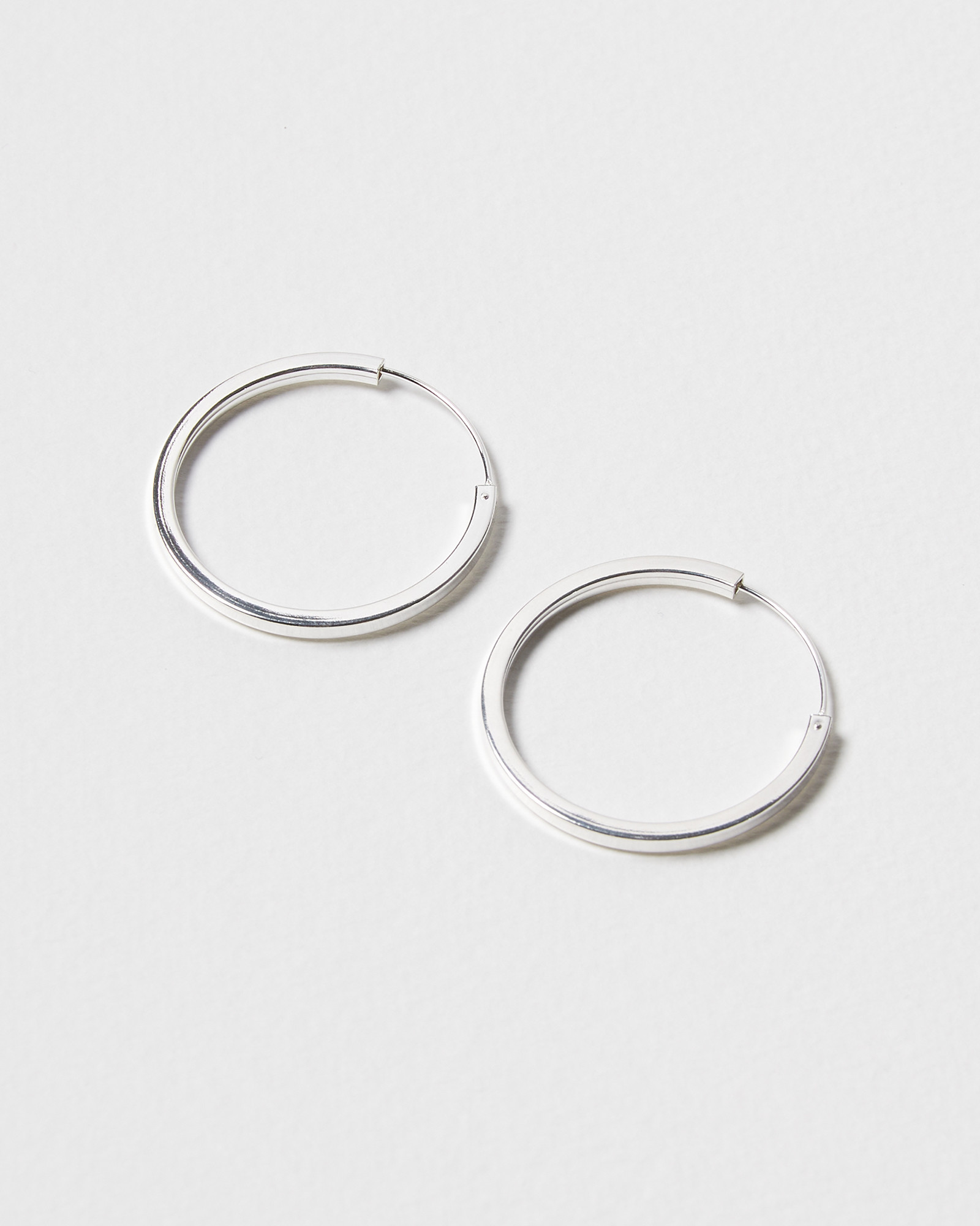 Ellen Silver Hoop Earrings | Oliver Bonas