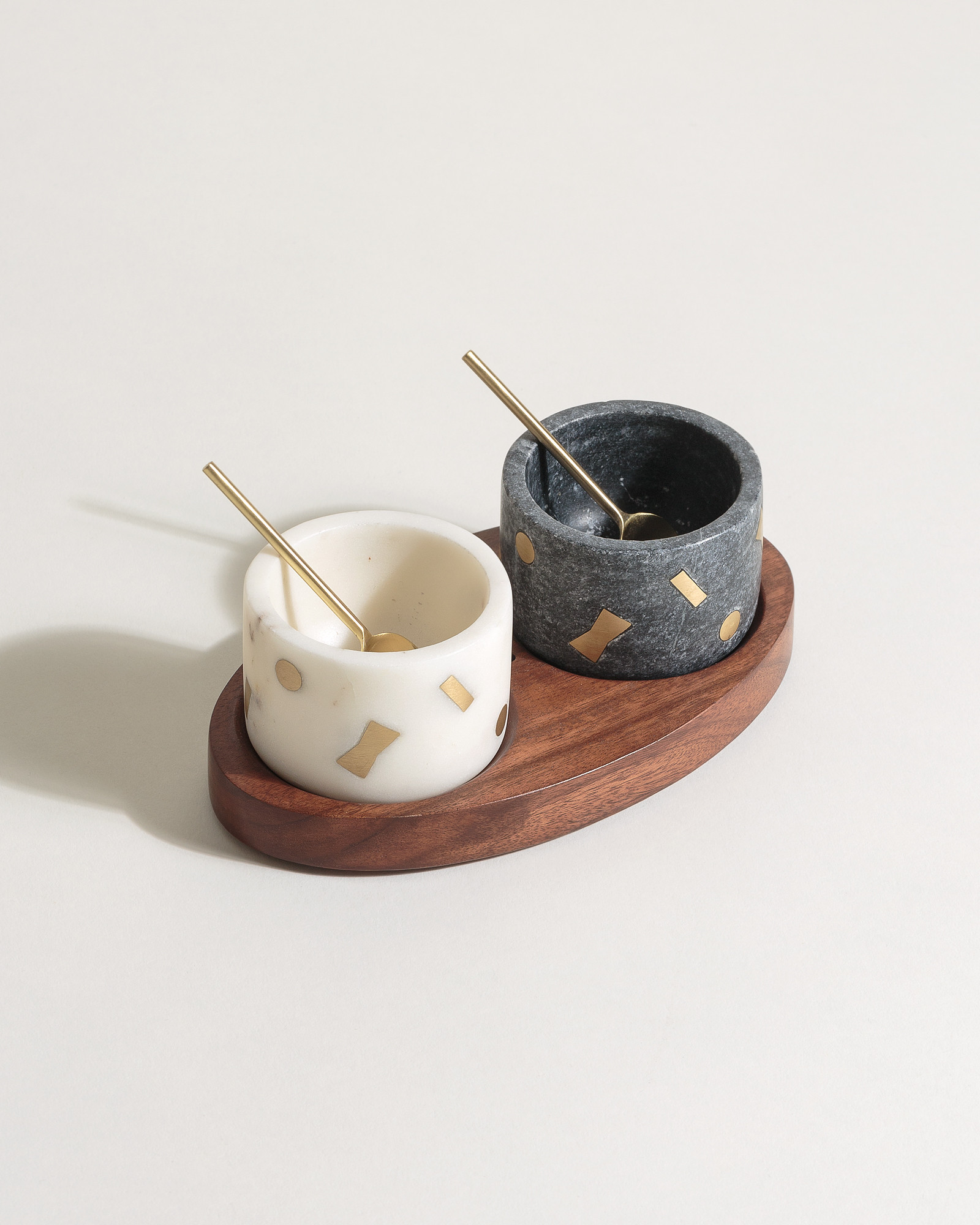 Marble & Wood Condiment Set | Oliver Bonas