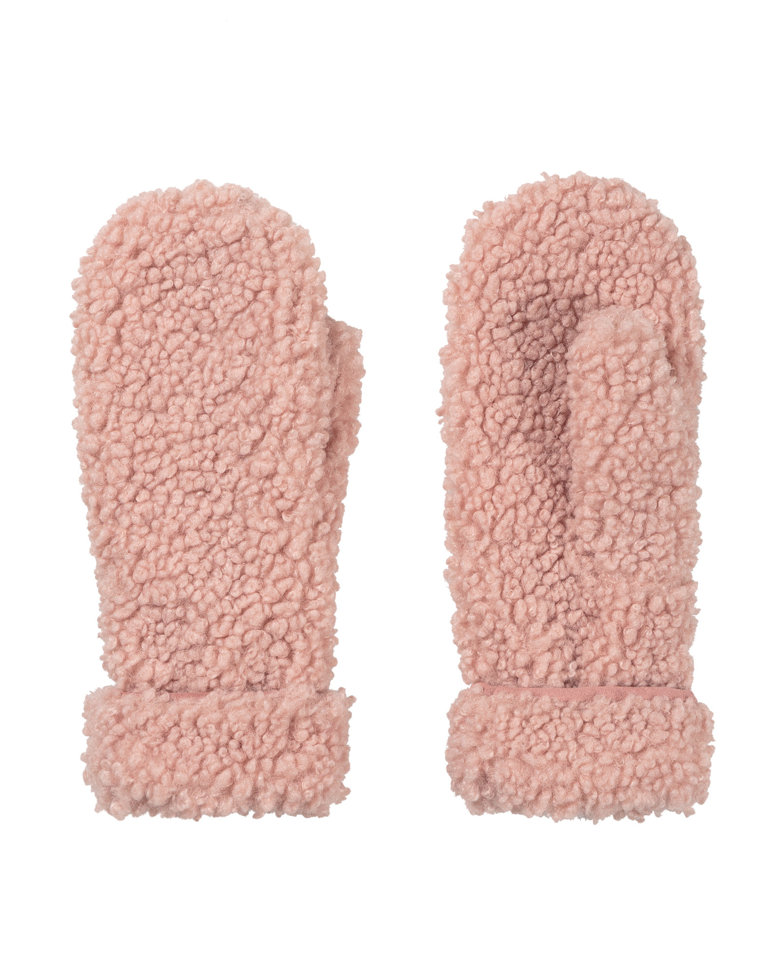 Teddy Pink Mittens | Oliver Bonas